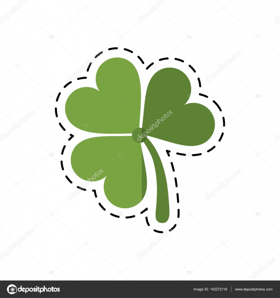 Dibujos animados st patricks día trébol icono de la suerte Vector de ...