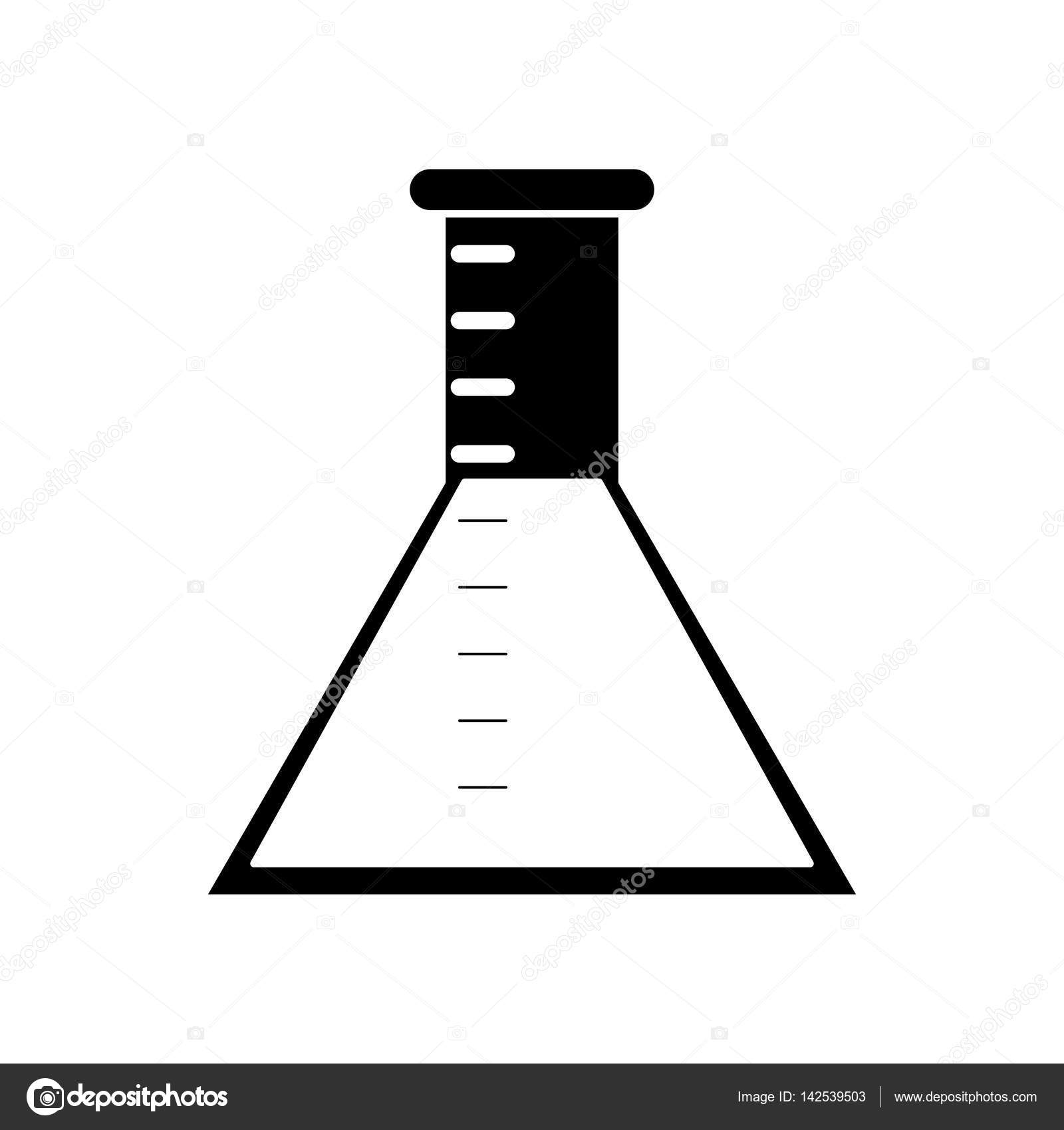 Image vectorielle Pictogramme chimique des éprouvettes de laboratoire ...