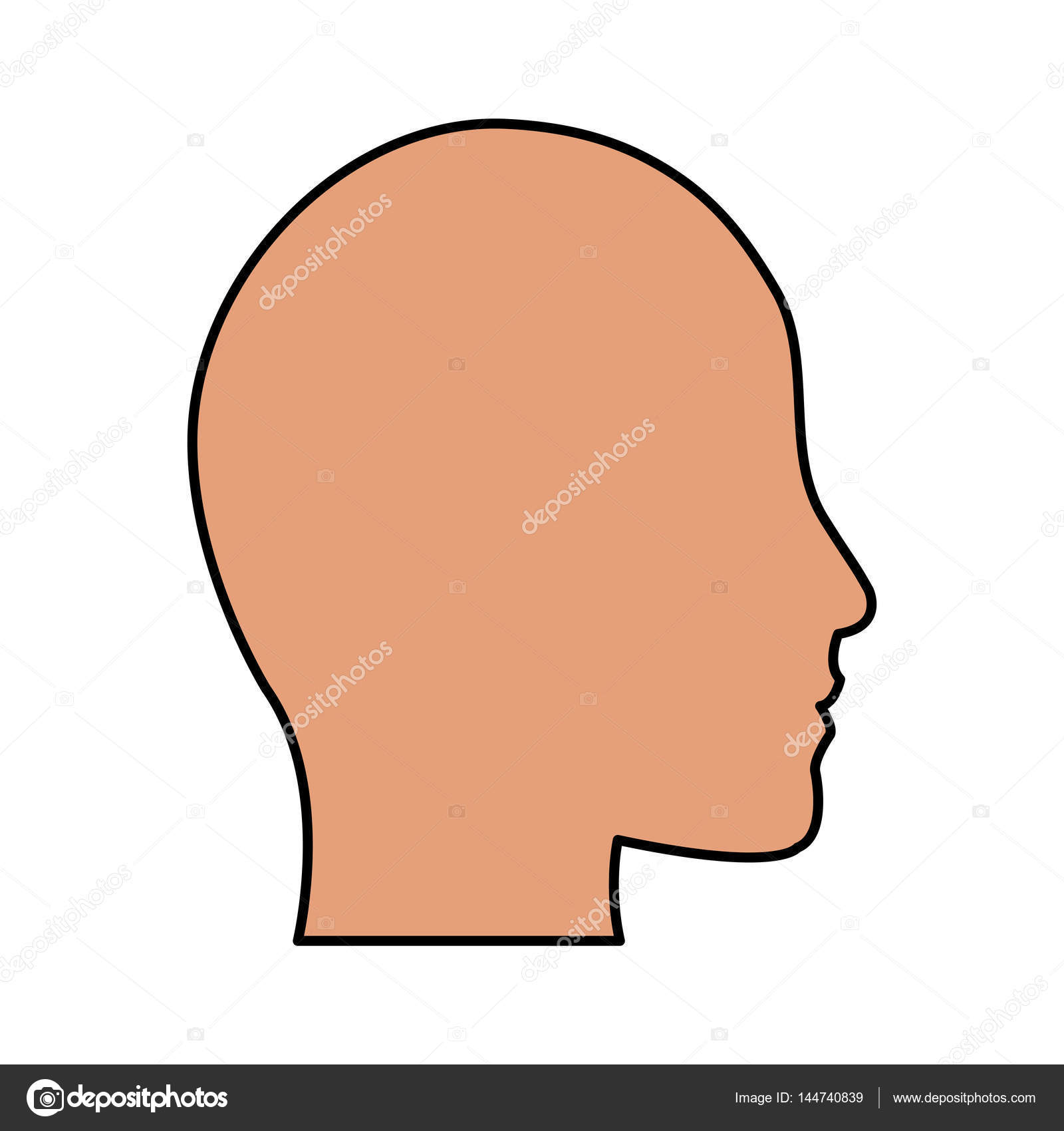 Symbolbild des menschlichen Kopfes - Vektorgrafik: lizenzfreie Grafiken ...