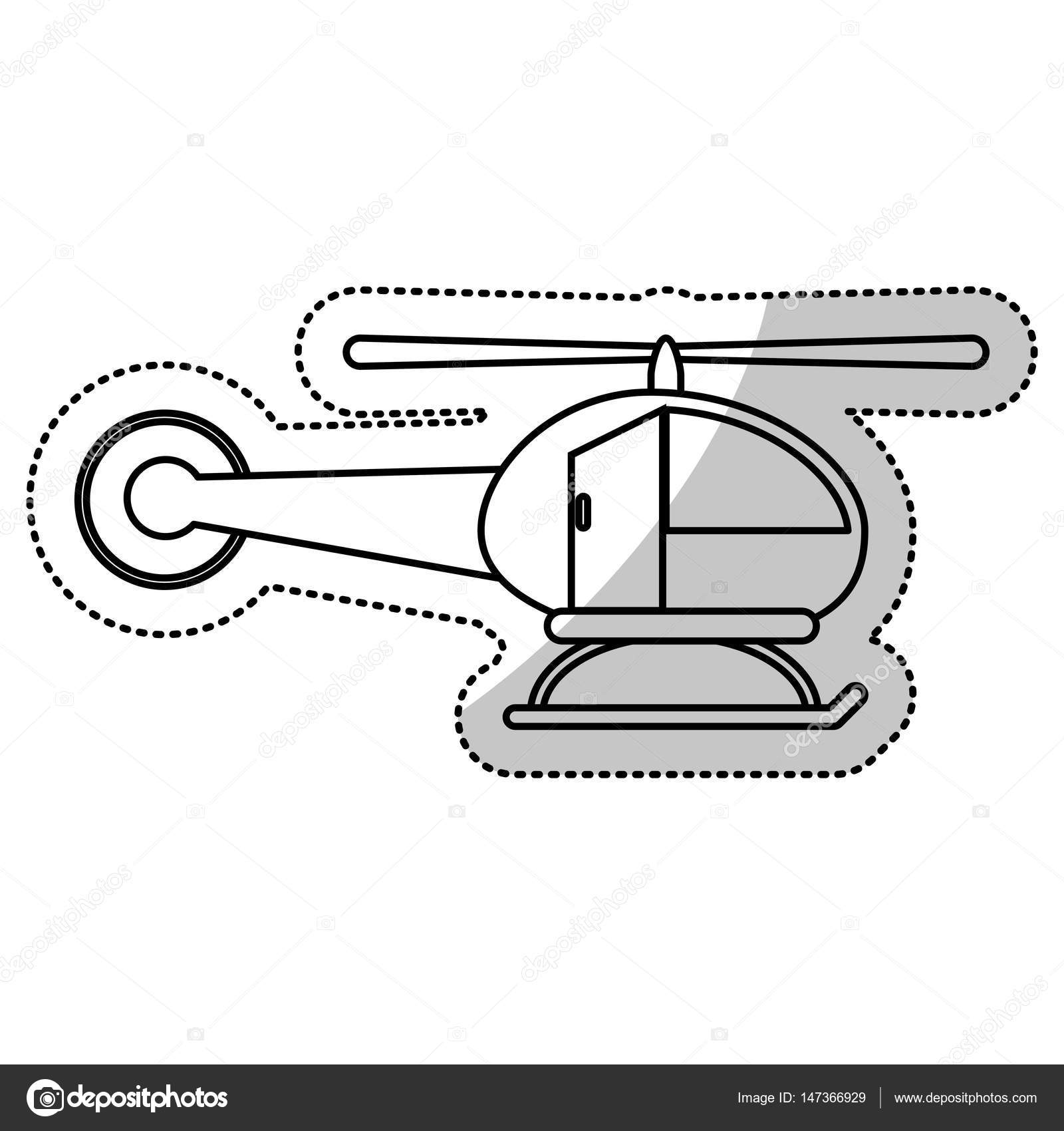 Helicopter business transport cut line Stock Vector Image by ©jemastock ...