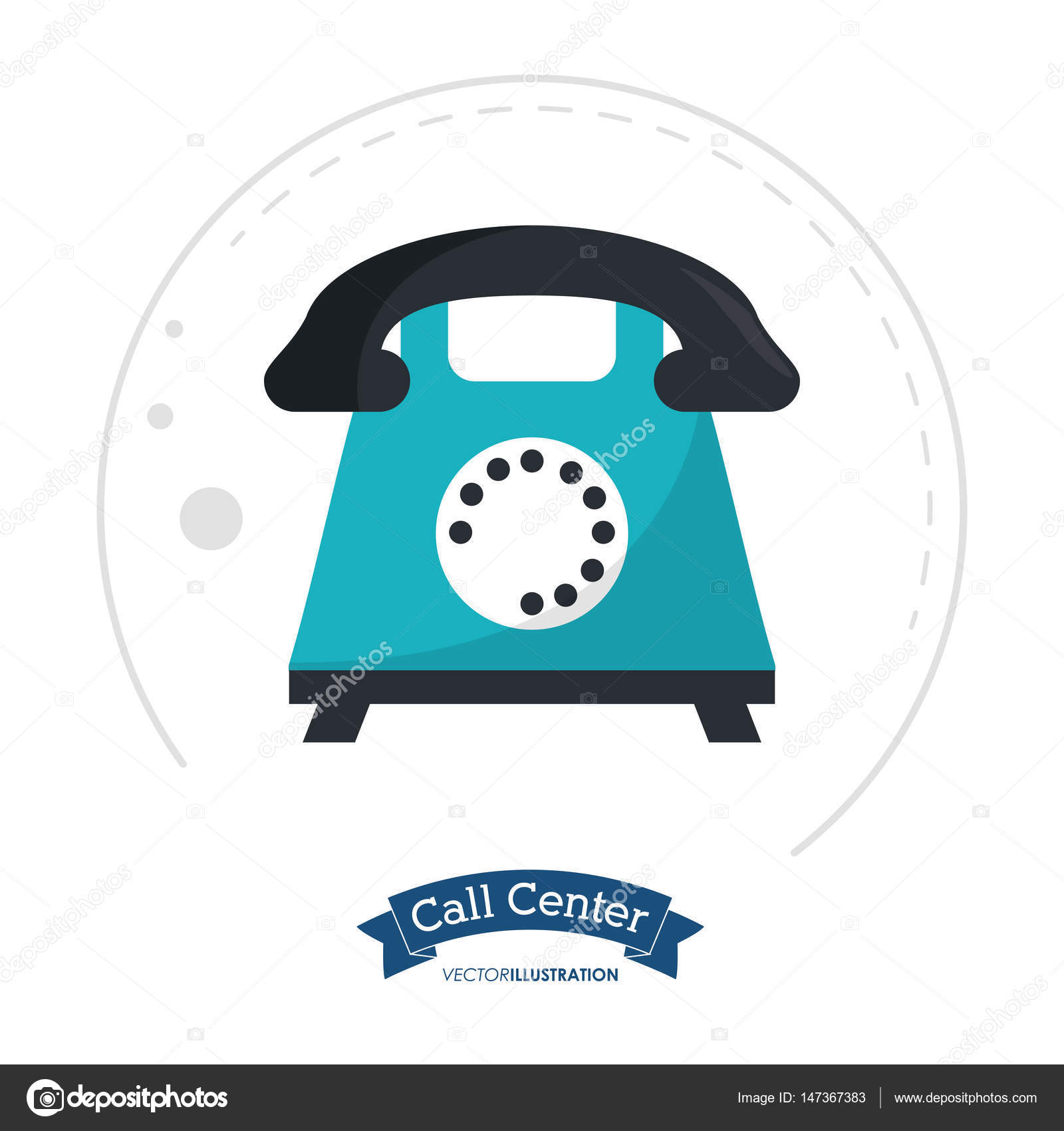 Call center telephone support communication Stock Vector Image by ...
