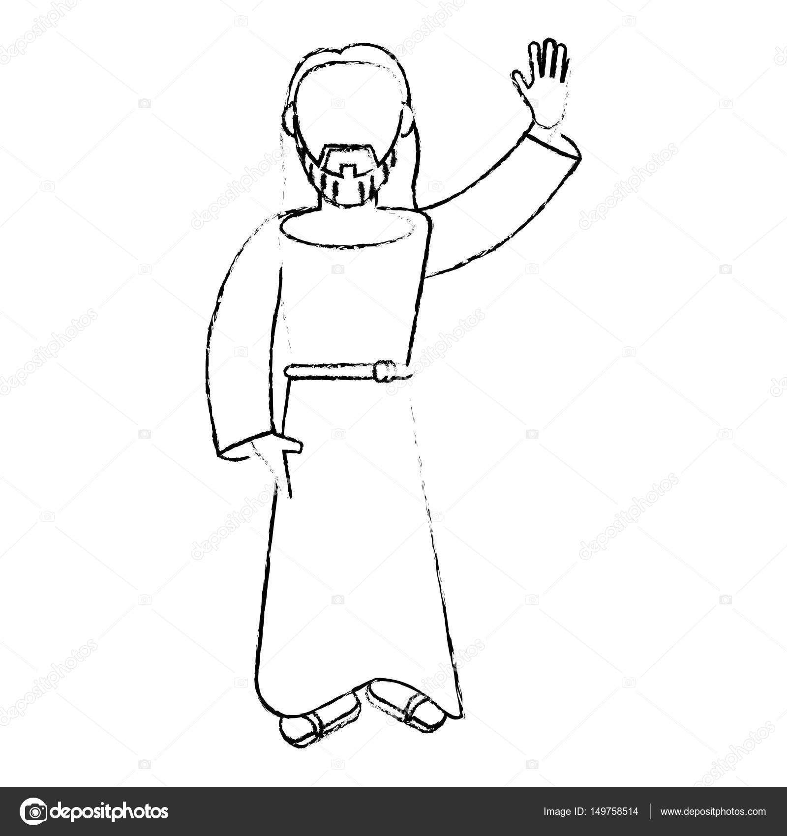 Jésus Christ dévotion sacrifice image croquis Vecteur par ©jemastock ...