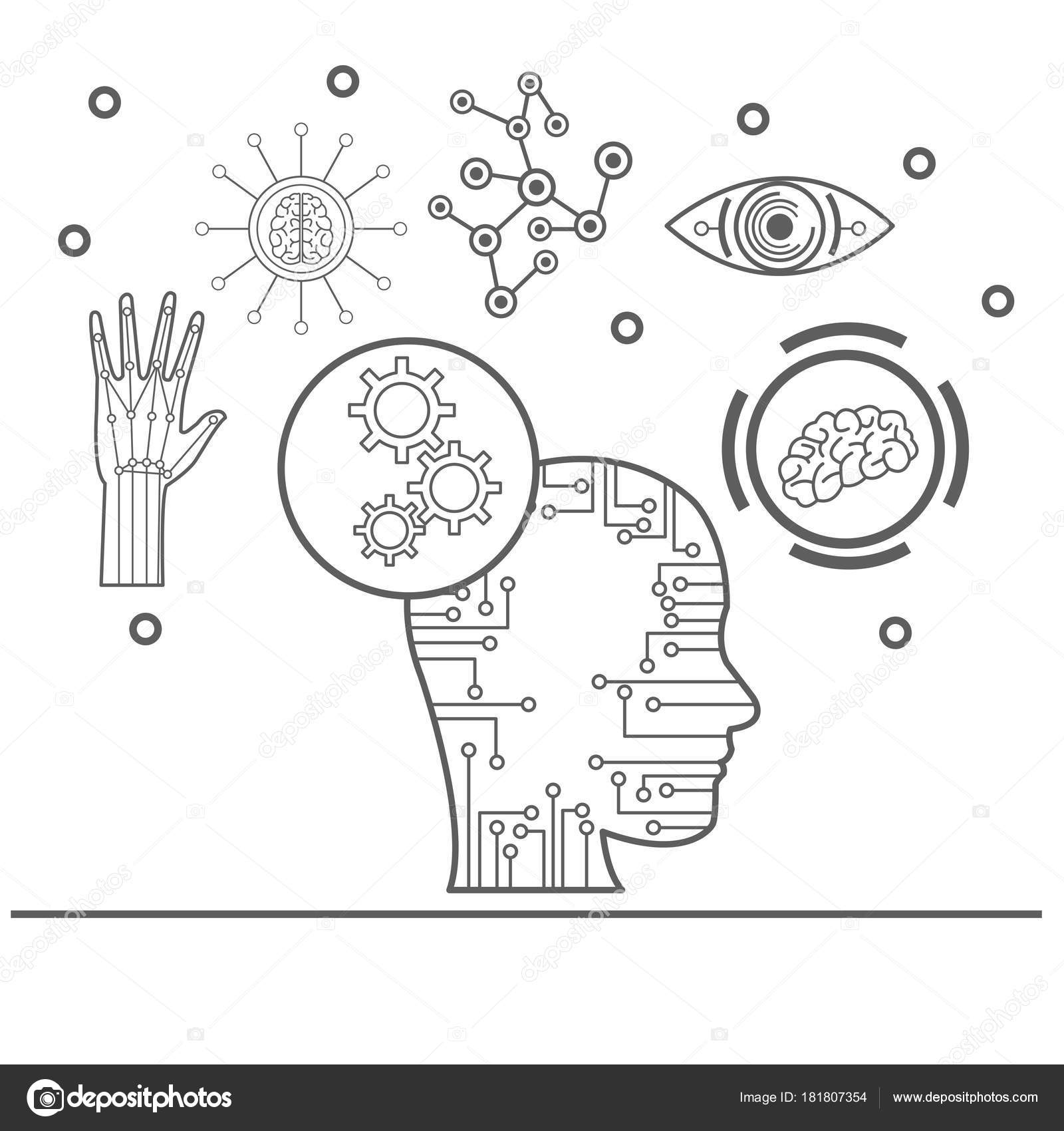 Symbole künstlicher Intelligenz Stock-Vektorgrafik von ©jemastock 181807354