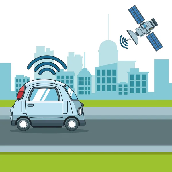 Gps tracker car imágenes de stock de arte vectorial | Depositphotos