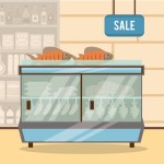 Supermarket sale stand Stock Vector Image by ©jemastock #184584268