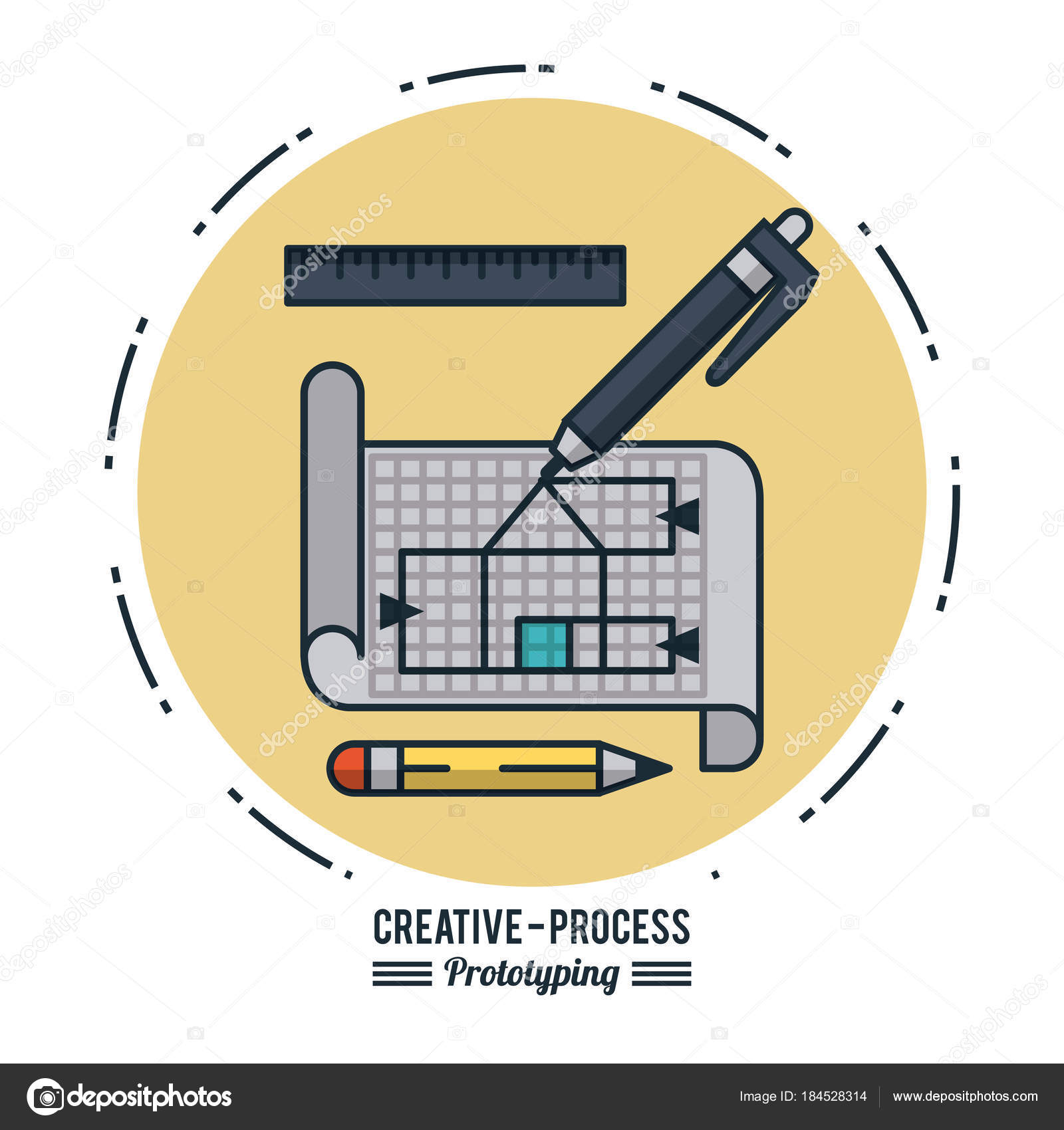 Infografía del proceso creativo Vector de stock #184528314 de ©jemastock
