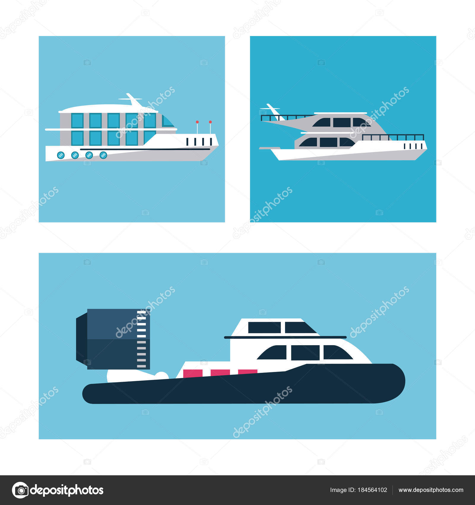 Conjunto de iconos de buques Vector de stock por ©jemastock 184564102