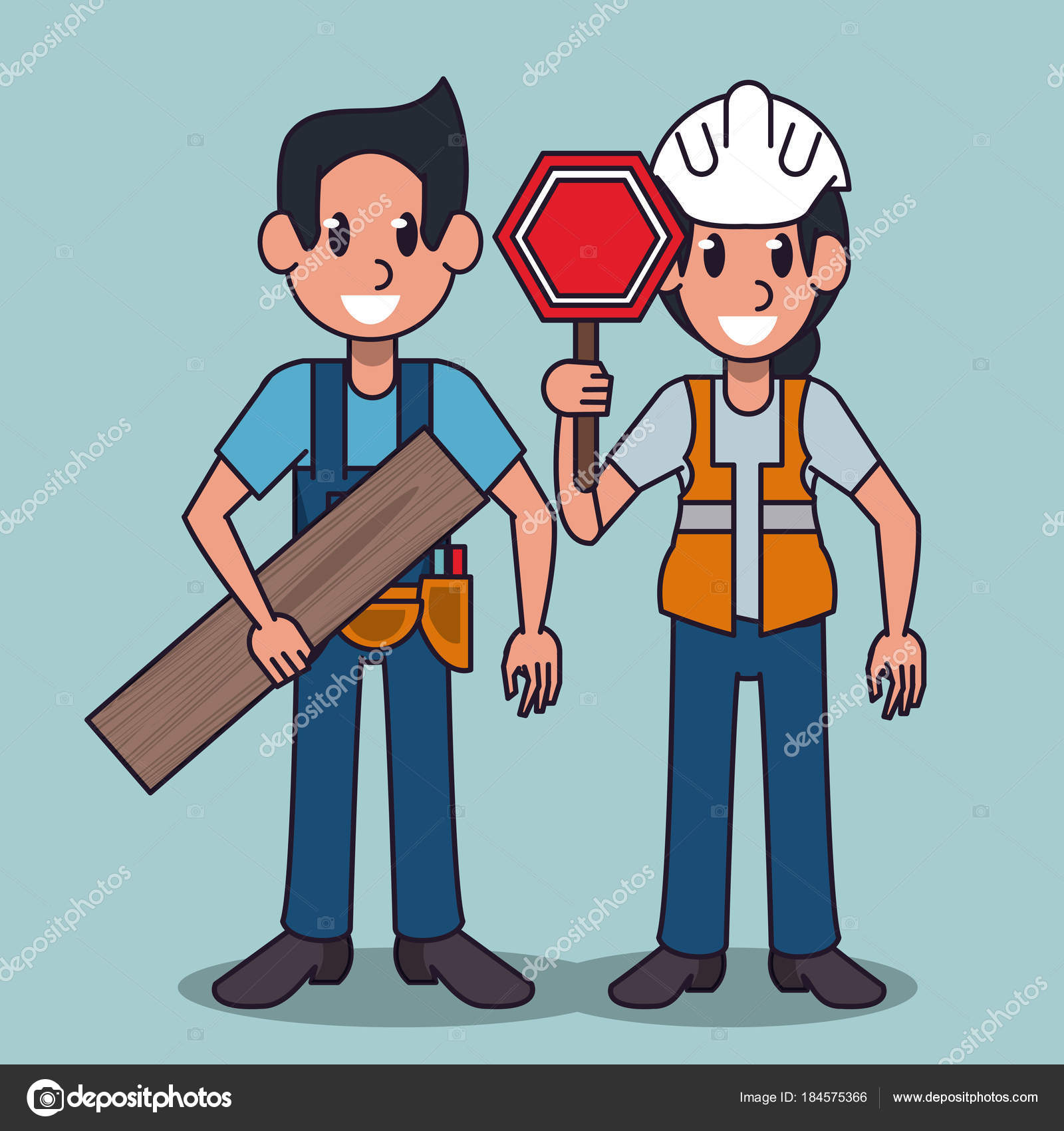 Trabajadores y empleos de dibujos animados vector, gráfico vectorial ...