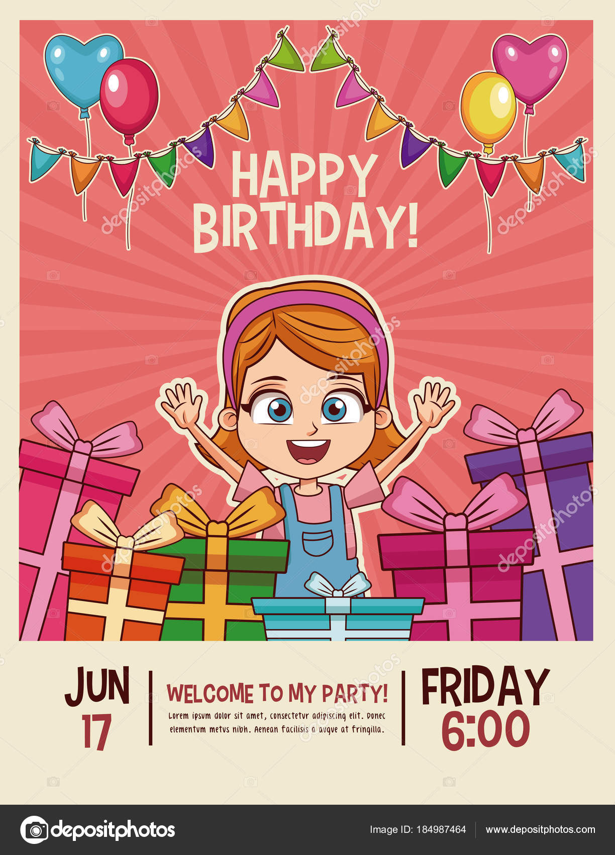 Graphic Design Birthday Invitation