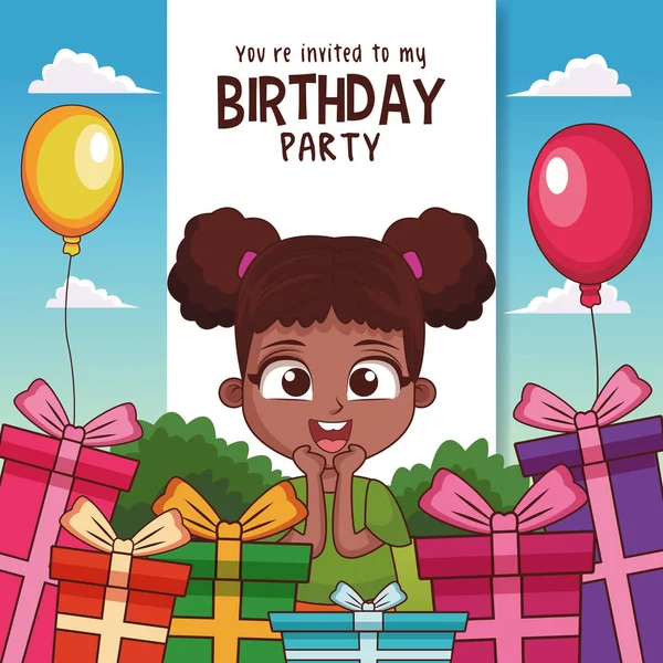 Kids birthday party card invitation Stock Vector by ©jemastock 185210138