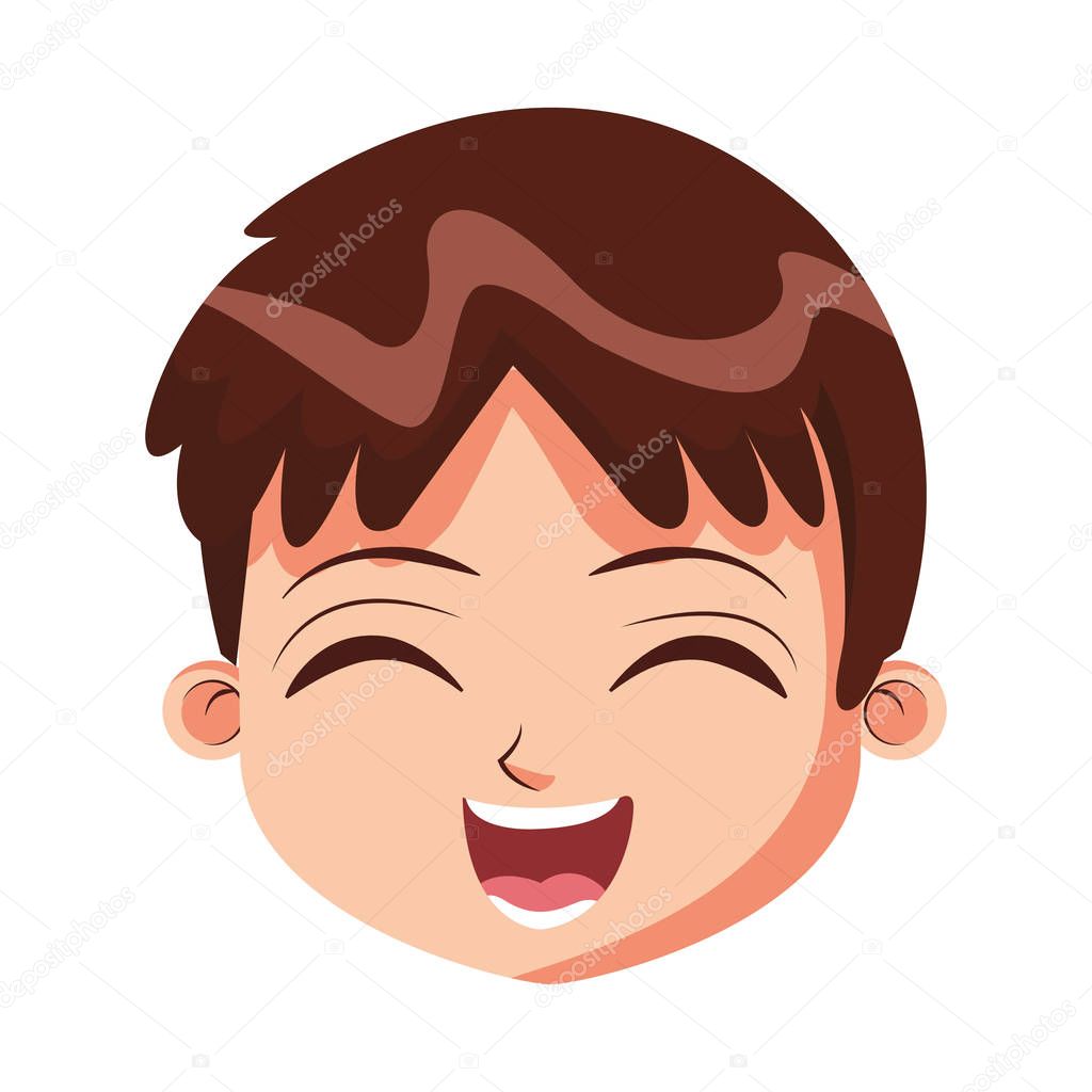 Dibujos animados de cara de chico lindo — Vector de stock © jemastock ...