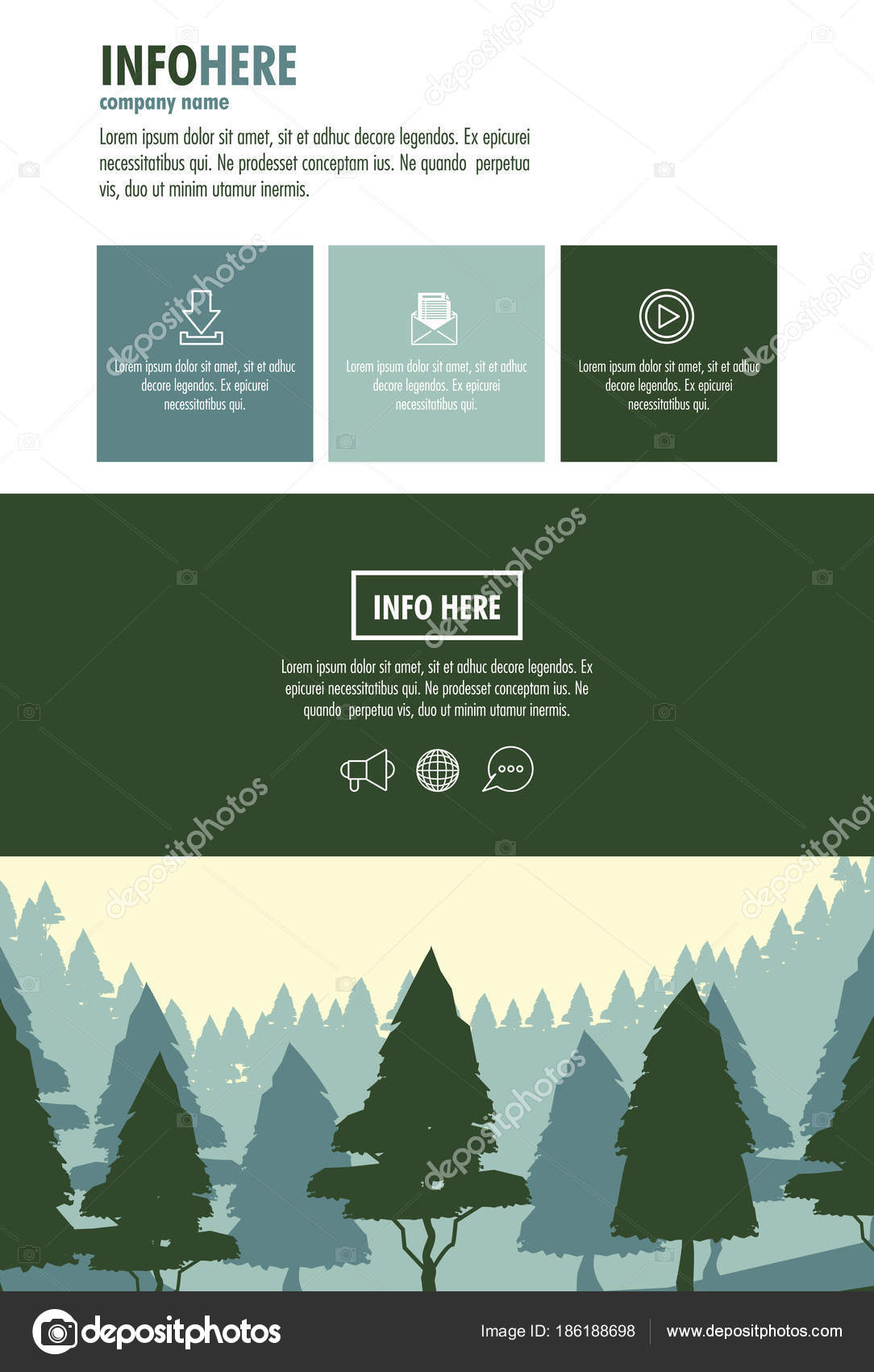 Forest brochure infographic Stock Vector Image by ©jemastock #186188698