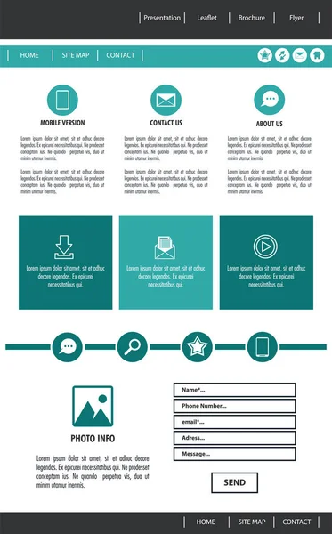 Web Design Website Element Template ⬇ Vector Image by © leremy | Vector ...