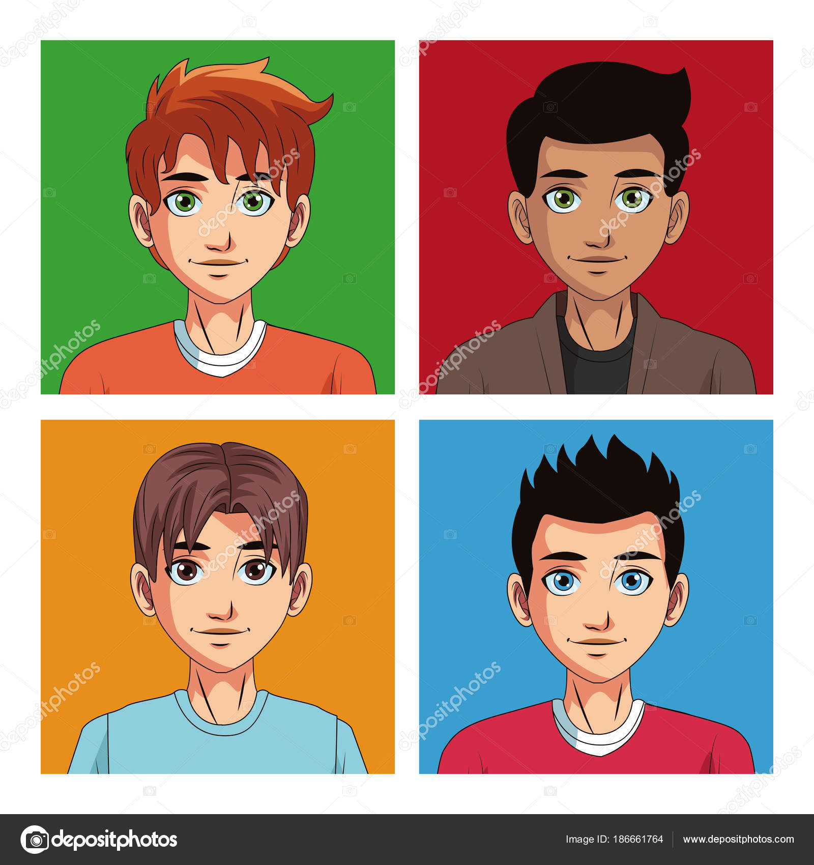 Young men cartoon Stock Vector Image by ©jemastock #186661764