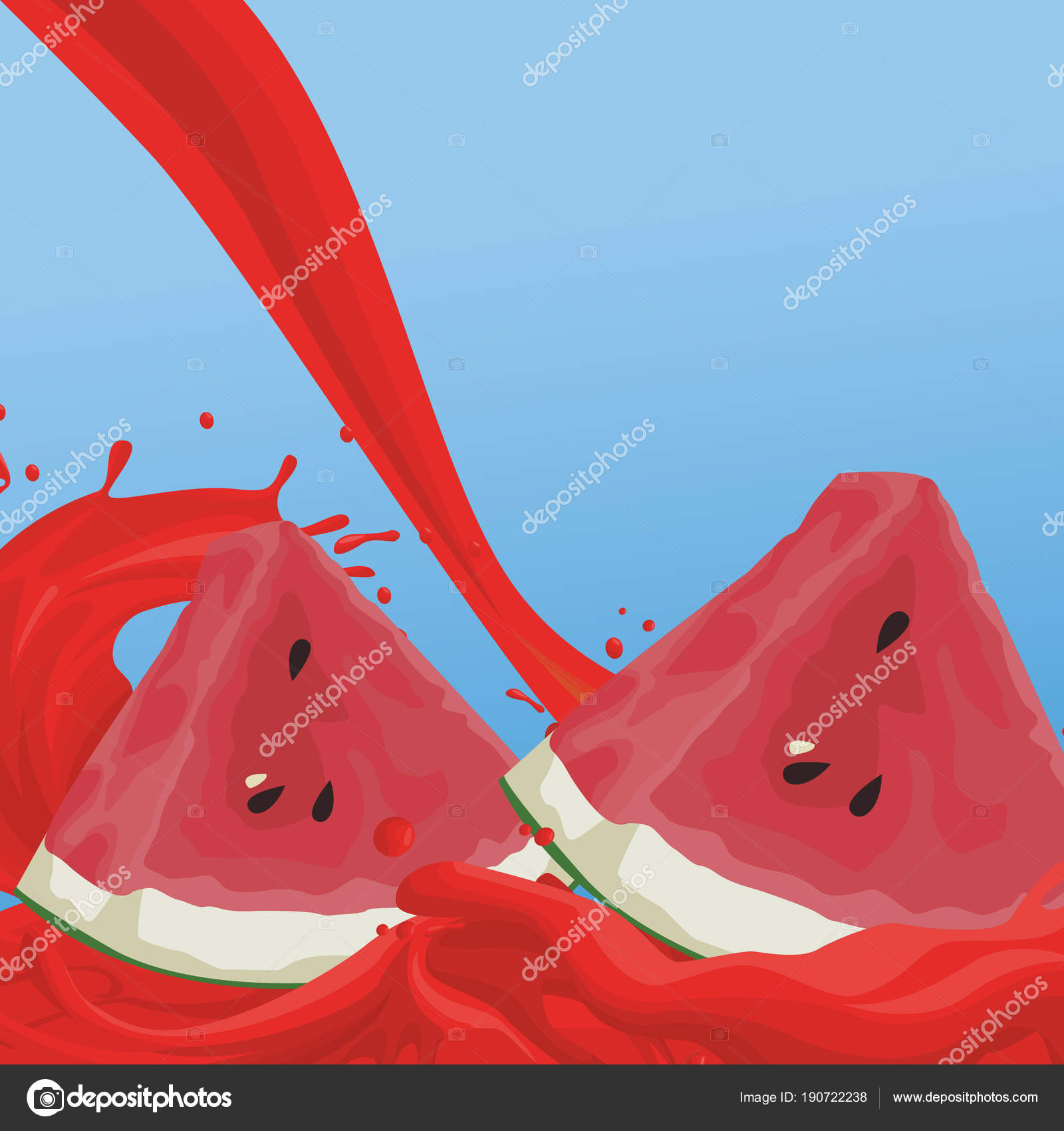 Watermelon splash juice Stock Vector Image by ©jemastock #190722238