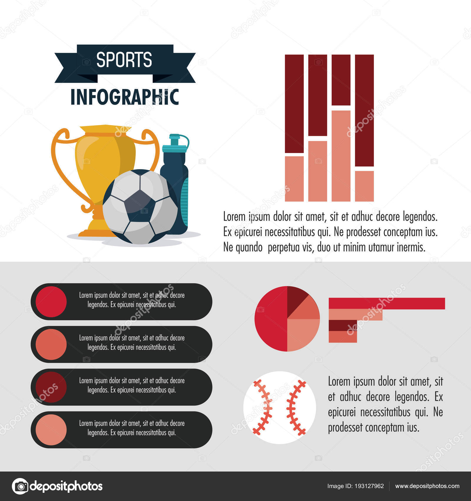Sports infographic design — Stock Vector © jemastock #193127962