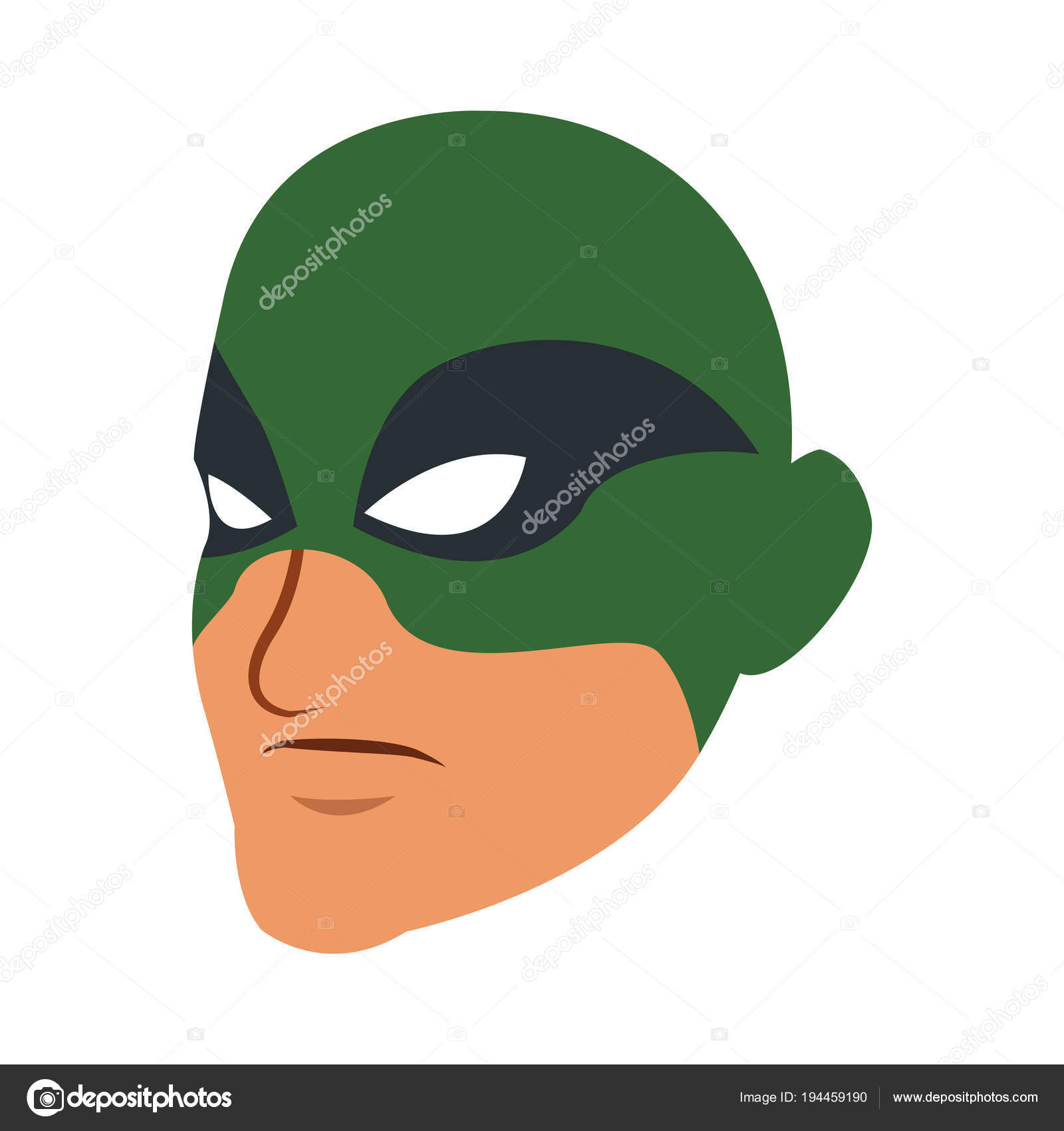 Male superhero face Stock Vector by ©jemastock 194459190