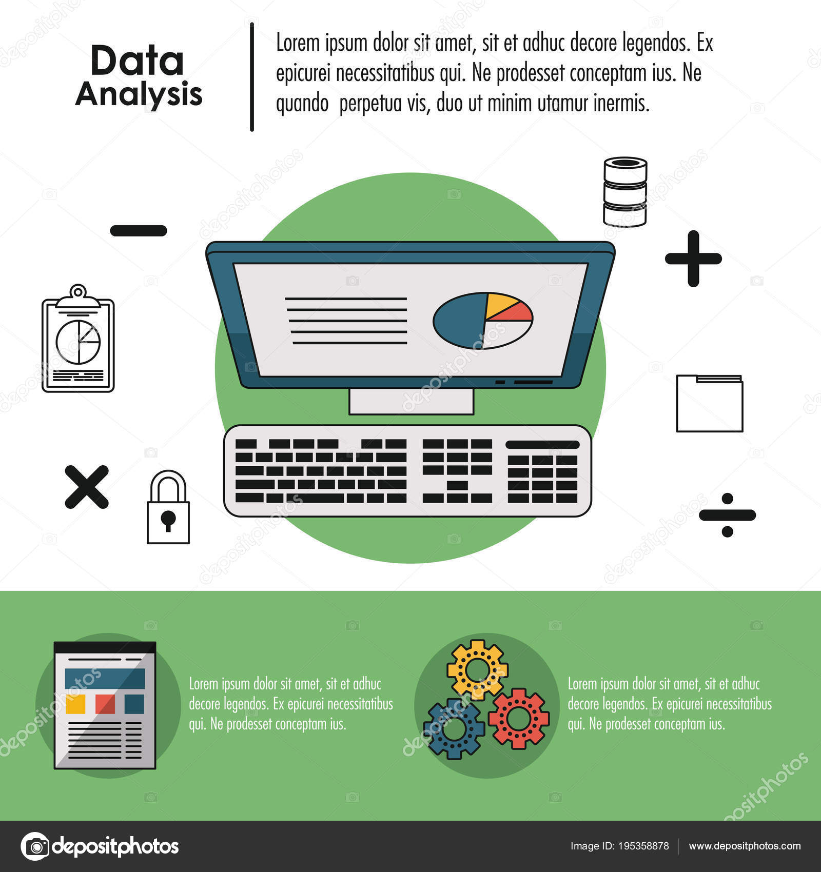Data analysis infographic Stock Vector by ©jemastock 195358878