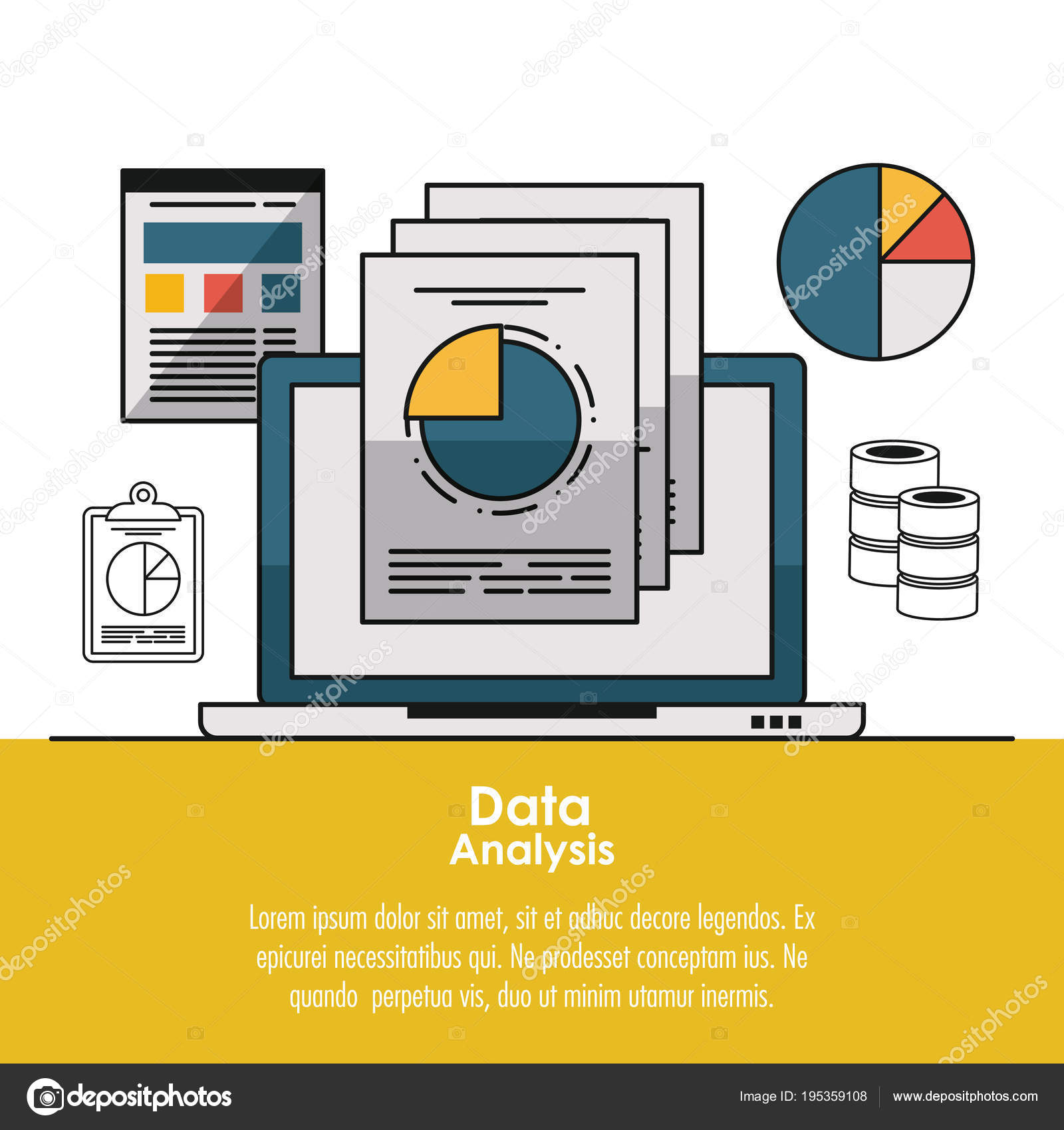 Data analysis infographic Stock Vector Image by ©jemastock #195359108