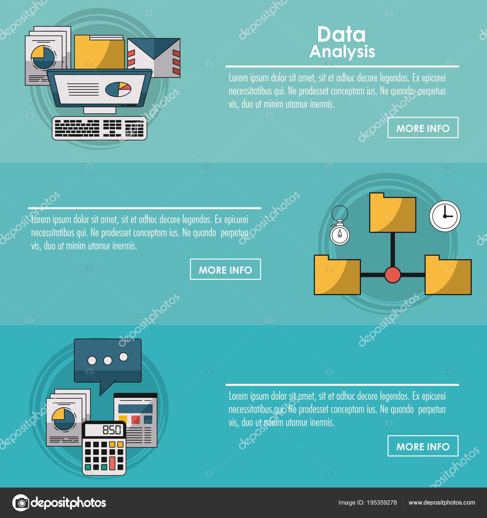 Data analysis infographic Stock Vector by ©jemastock 195359278