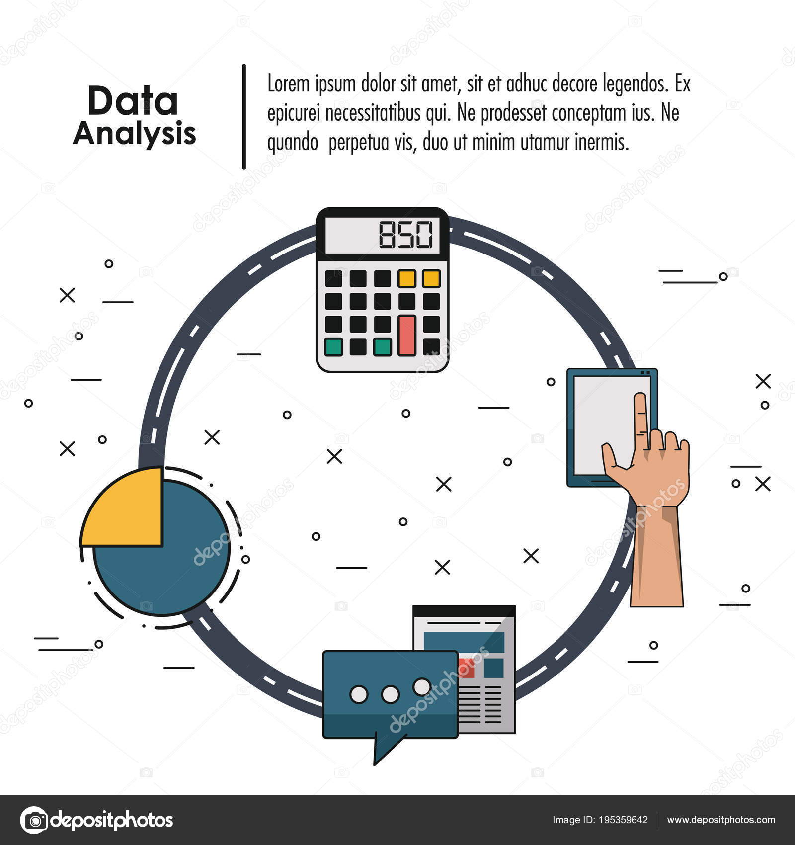 Infografía del análisis de datos Vector de stock #195359642 de ©jemastock