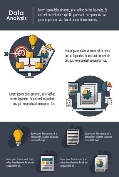 Data analysis infographic Stock Vector by ©jemastock 195359278