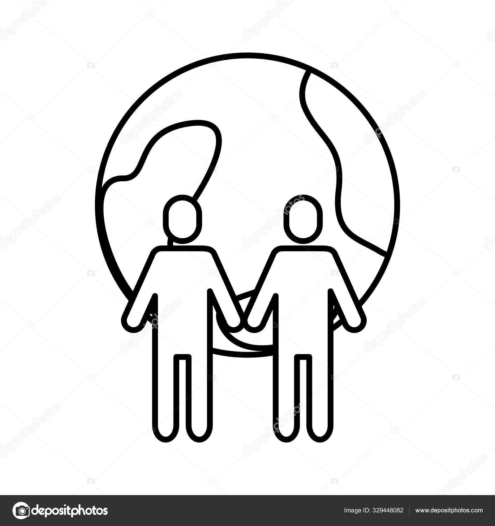 Team work avatars with earth planet Stock Vector by ©jemastock 329448082