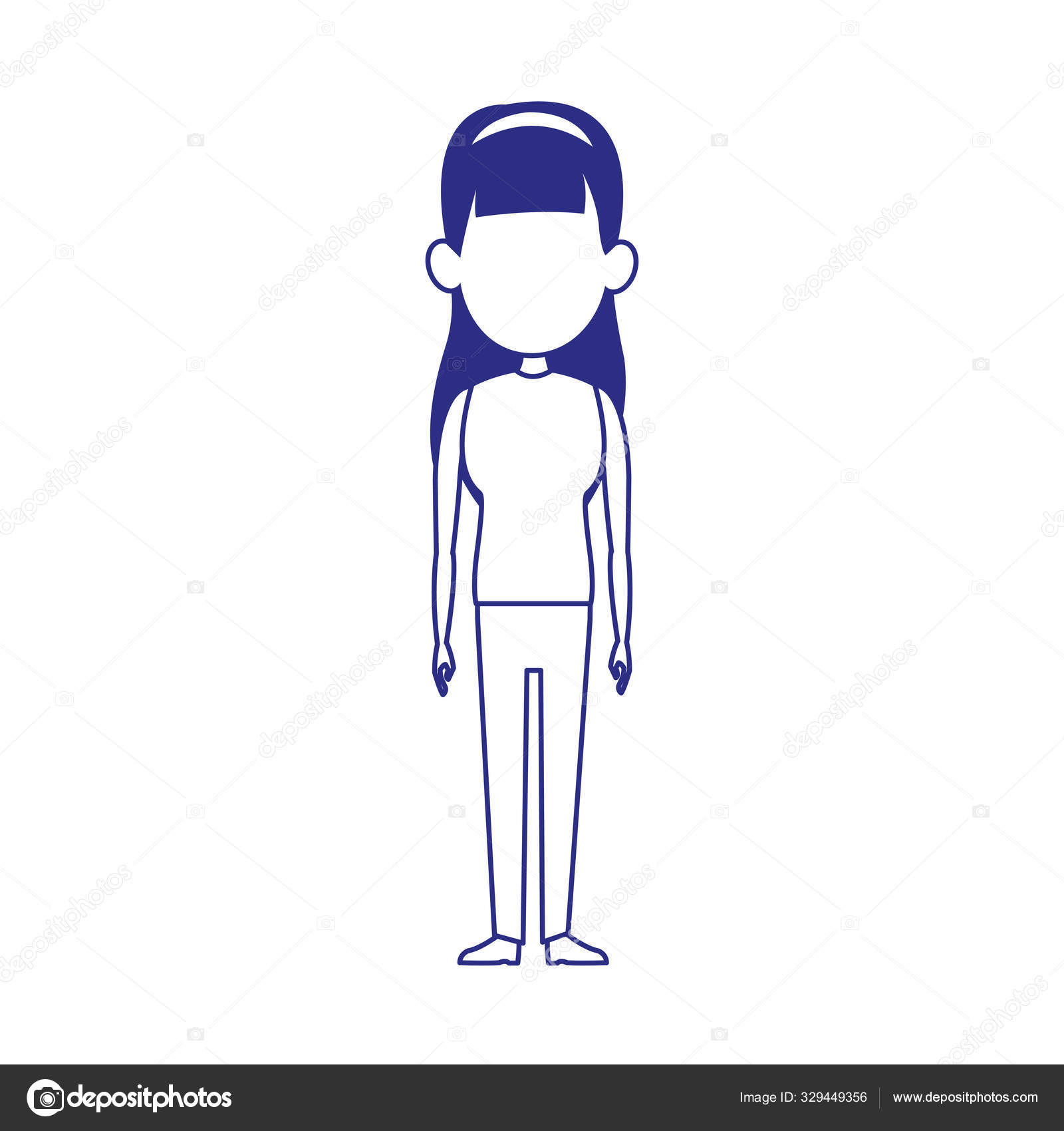 Young woman standing icon, flat design Stock Vector Image by ©jemastock ...