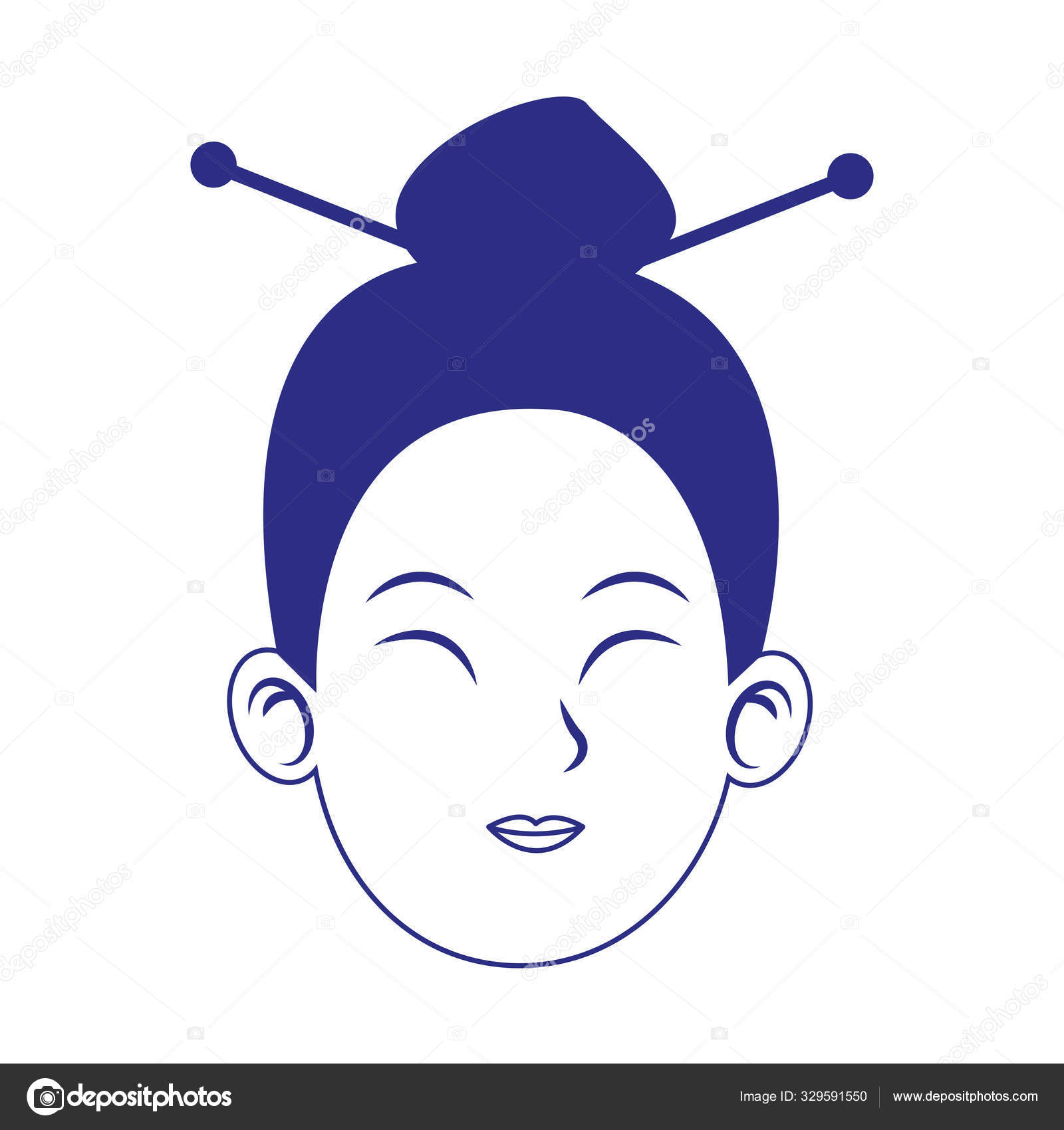 Chinese woman face icon, flat design Stock Vector Image by ©jemastock ...