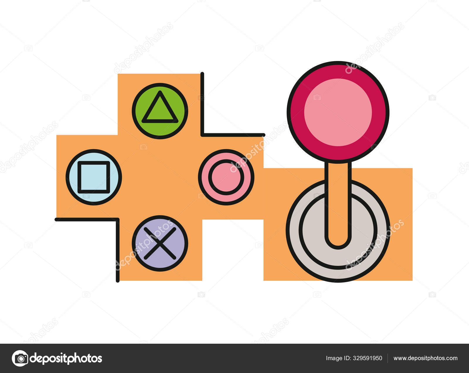 Video game arrows button control Stock Vector Image by ©jemastock ...