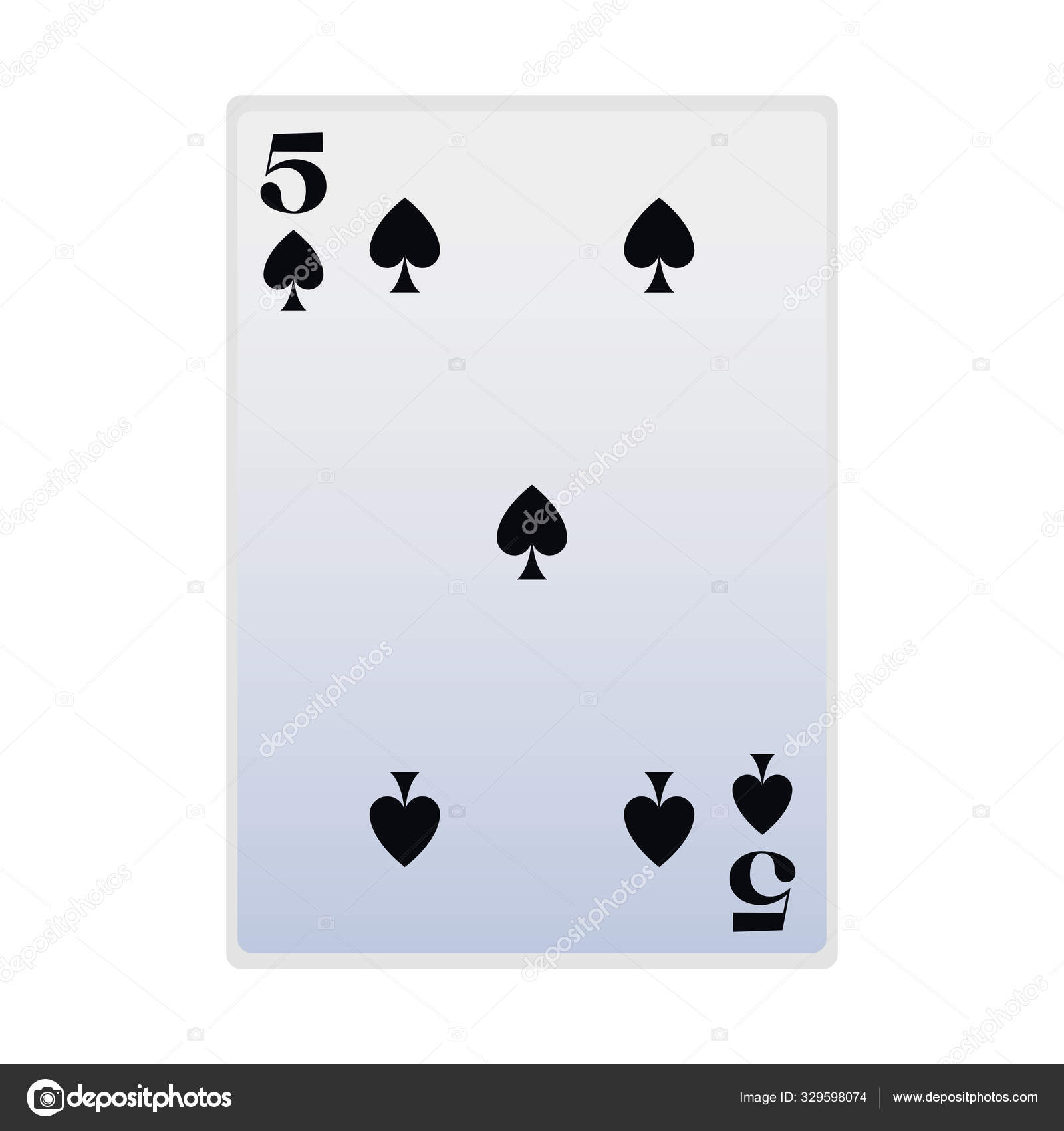 Five of spades card icon, flat design Stock Vector Image by ©jemastock ...