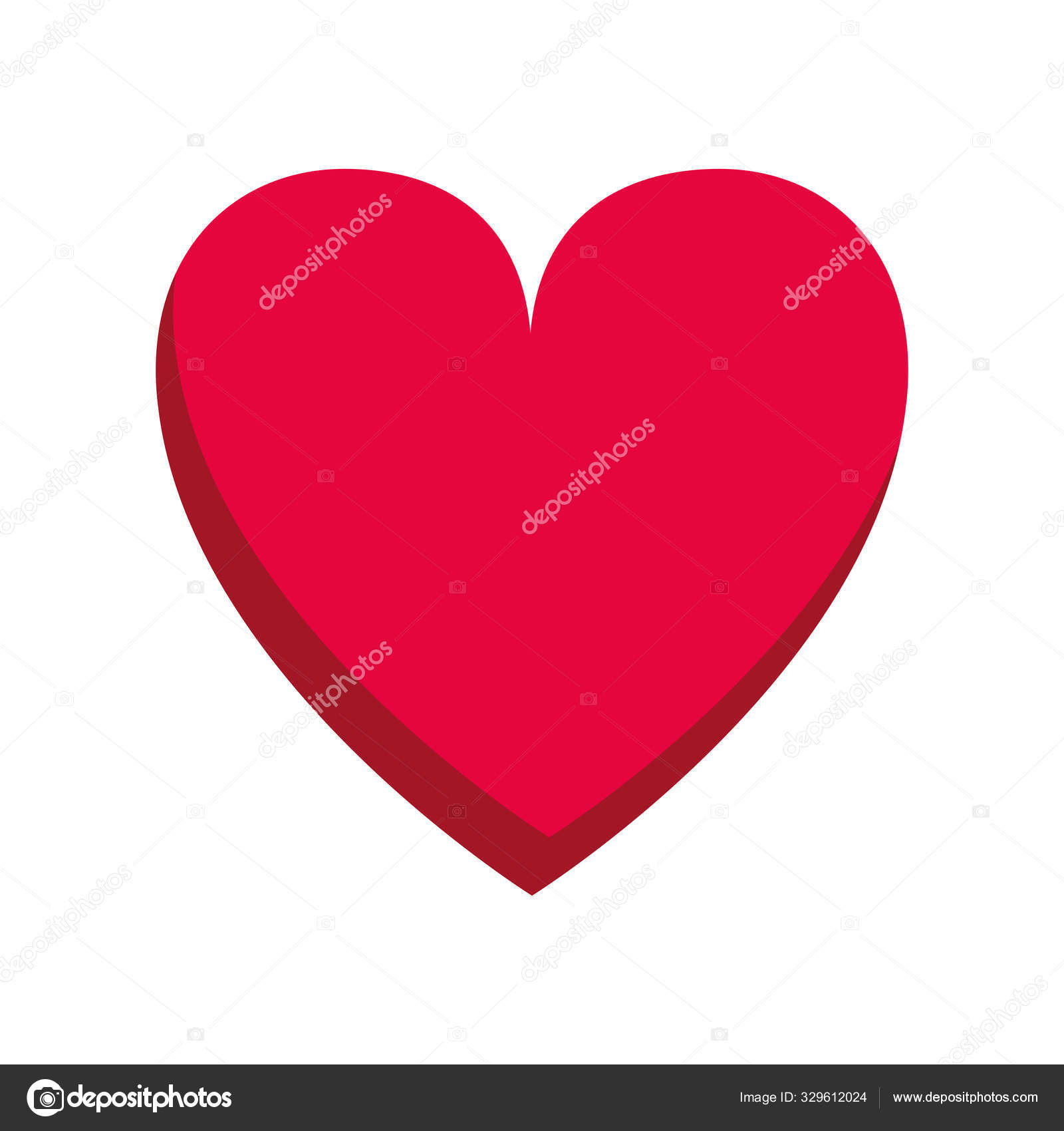 Icono del símbolo del corazón, diseño colorido Vector de stock ...