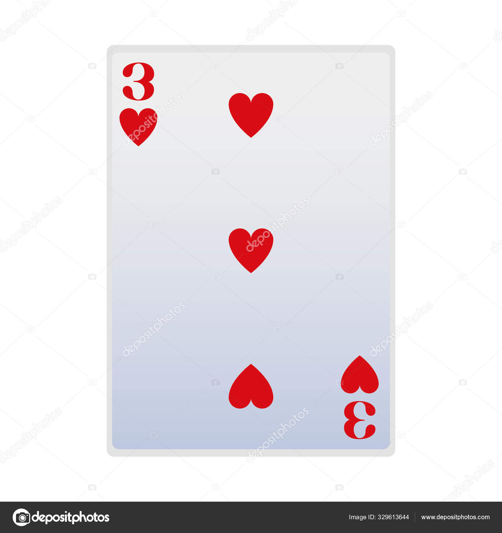 Three of hearts card icon, flat design Stock Vector Image by ©jemastock ...