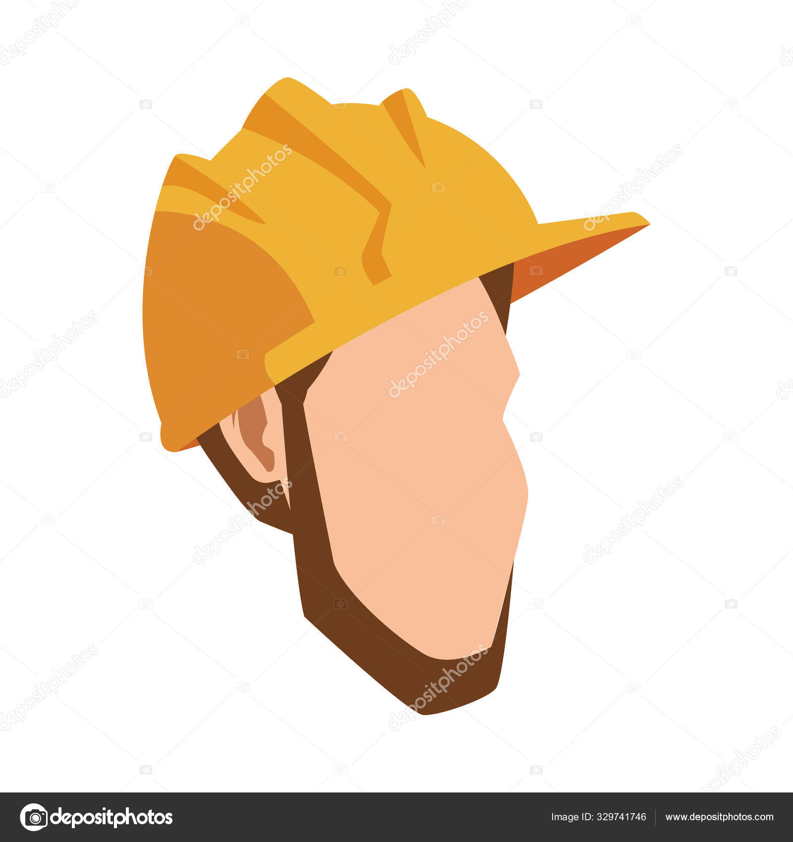 Cartoon man with safety helmet icon Stock Vector by ©jemastock 329741746