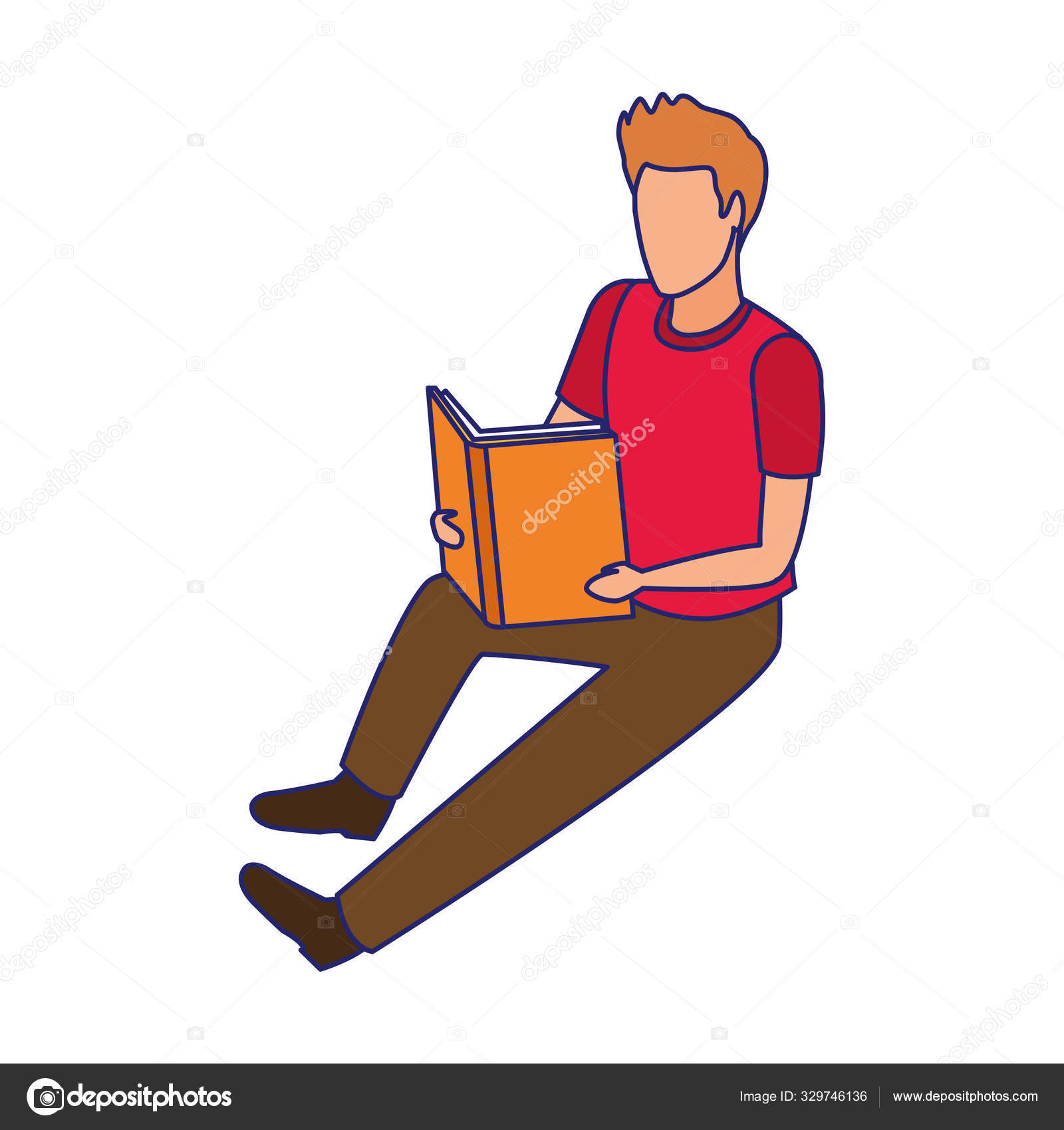 Avatar man reading a book icon Stock Vector Image by ©jemastock #329746136