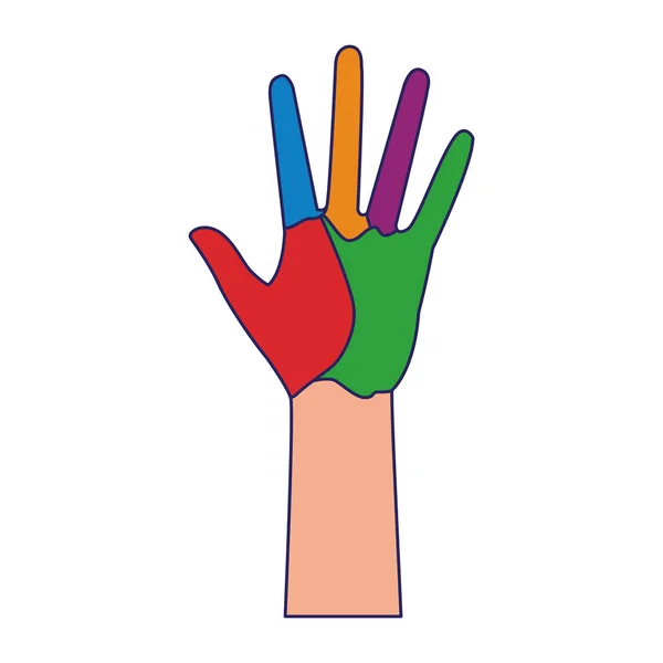 Manos de colores Imágenes Vectoriales, Gráfico Vectorial de Manos de ...