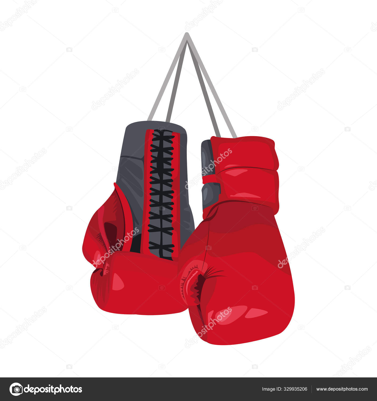 Guantes de boxeo icono colgante, diseño colorido Vector de stock por ...