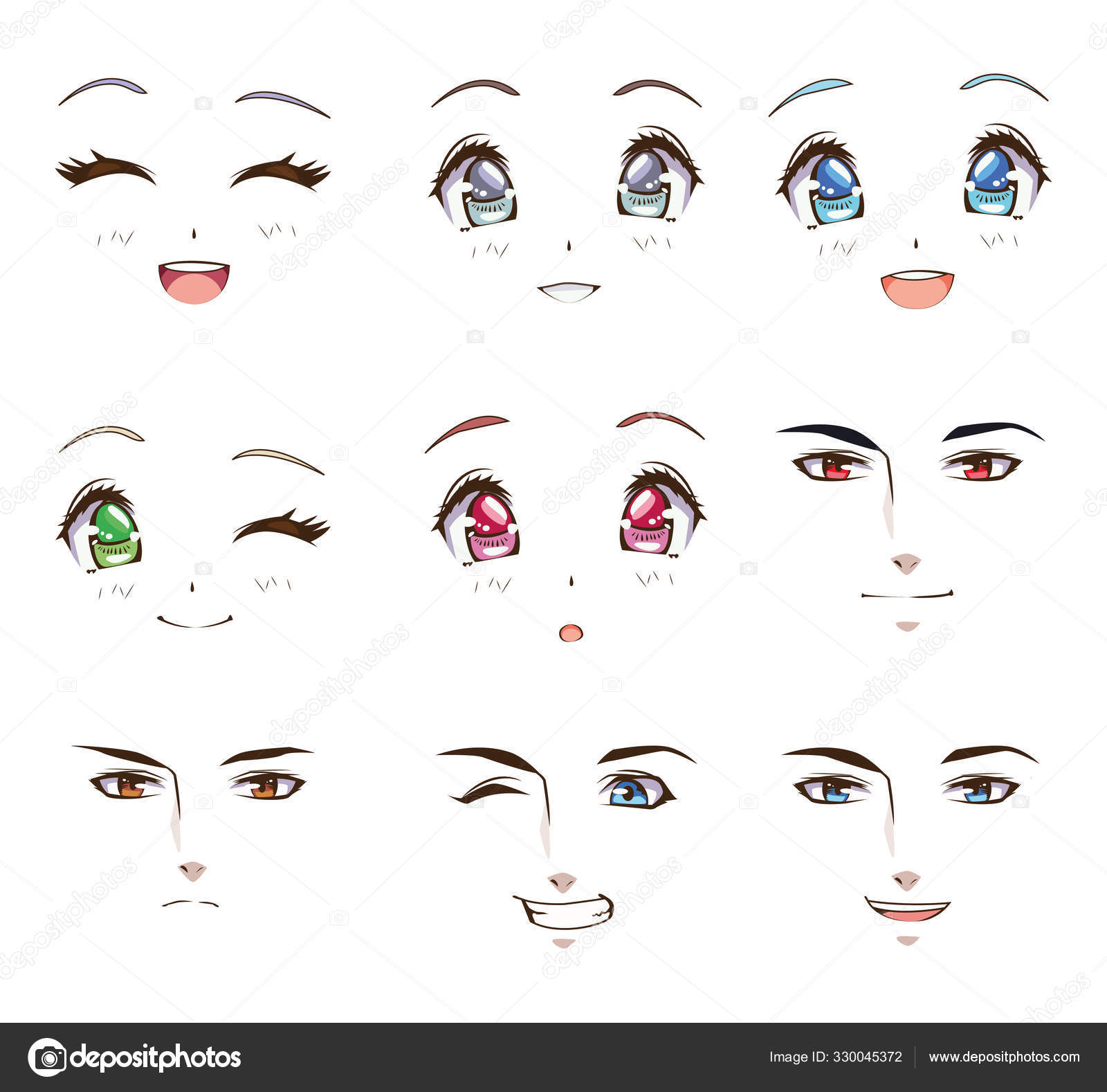 Happy Anime Eyebrows