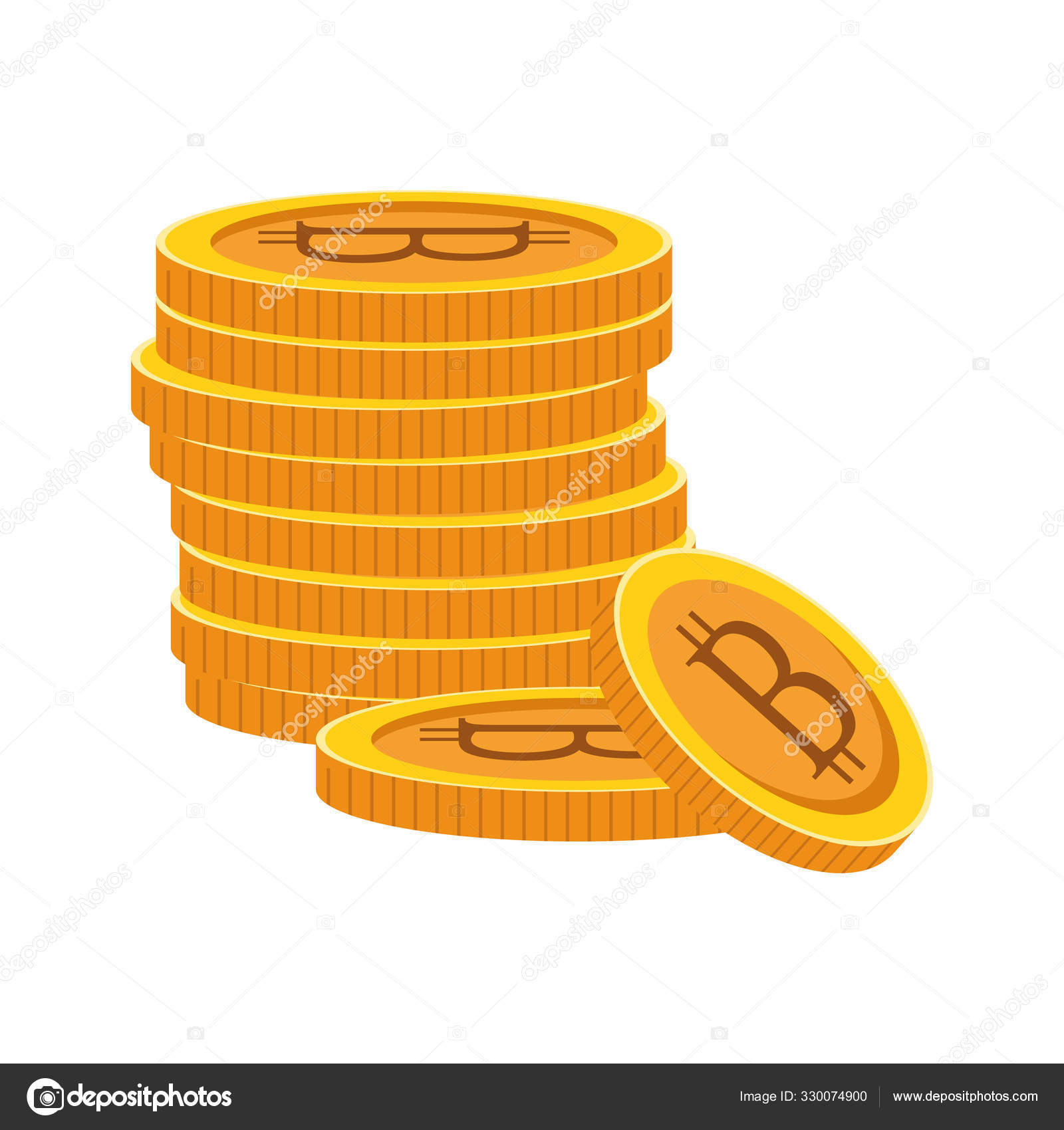 Isolated bitcoins icon vector design Stock Vector by ©jemastock 330074900