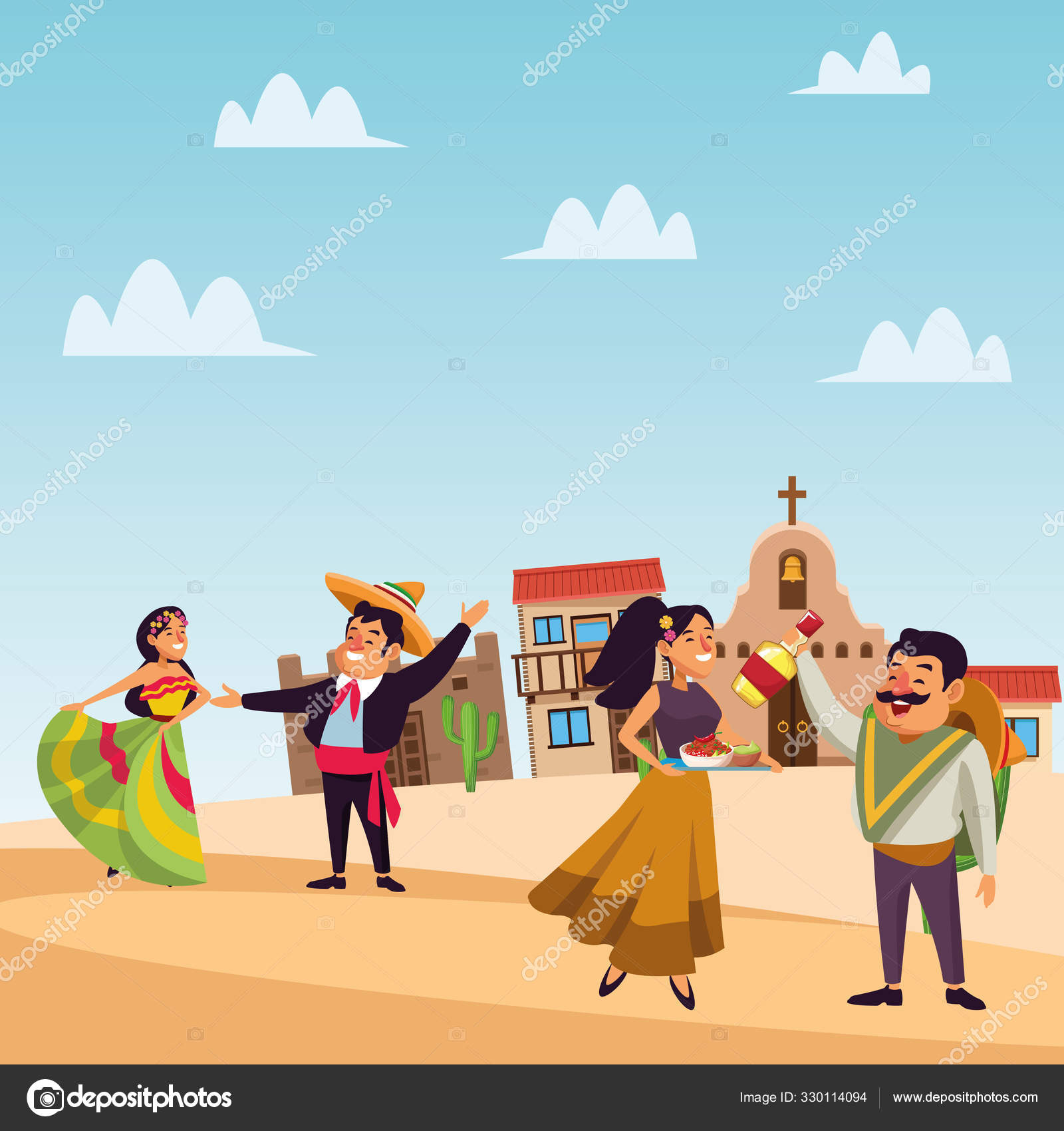 Mexican cartoon people vector design Stock Illustration by ©jemastock ...