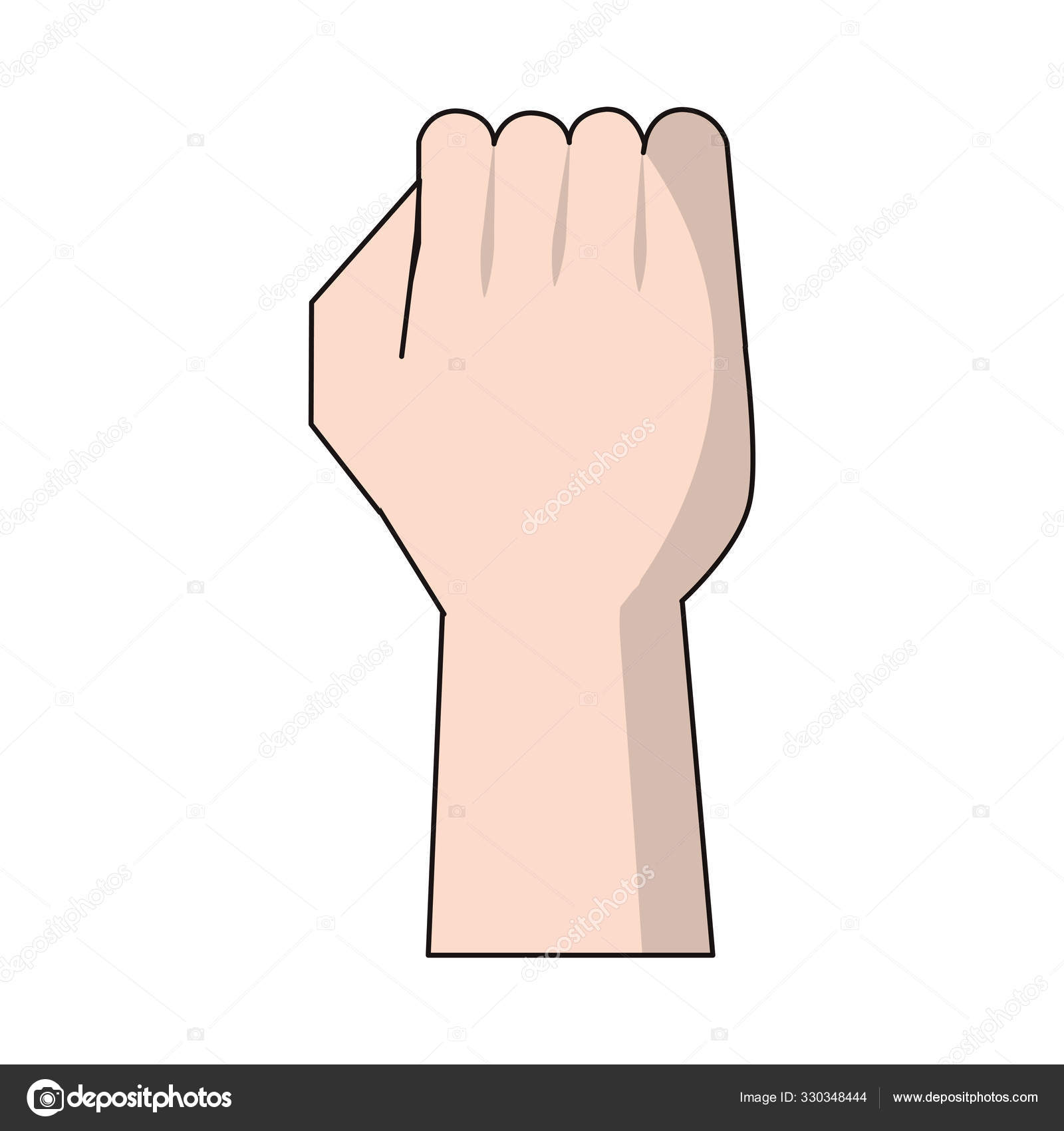 Icono de mano cerrada vector, gráfico vectorial © jemastock imagen ...