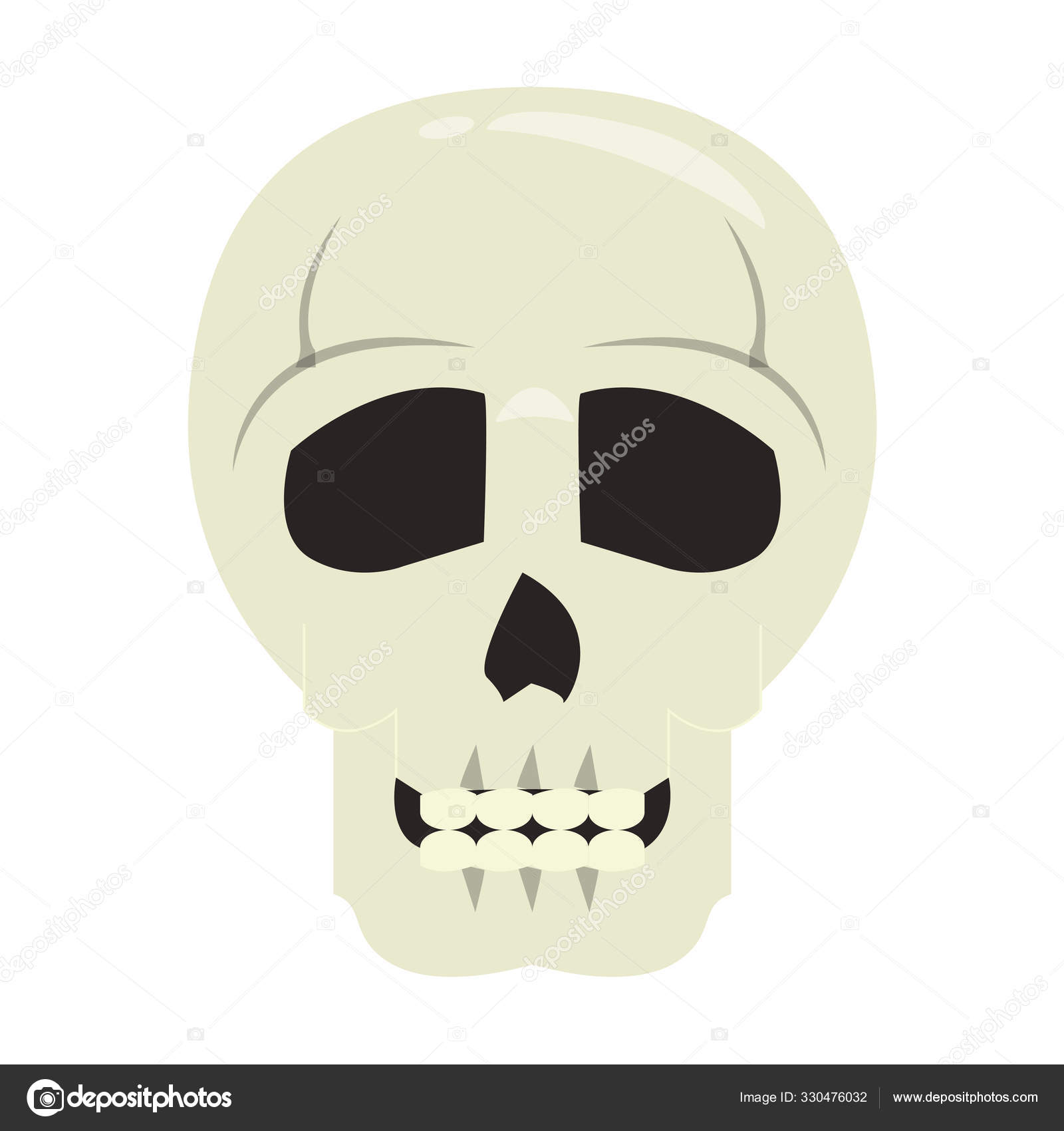 Skull dead human anatomy cartoon Stock Vector by ©jemastock 330476032