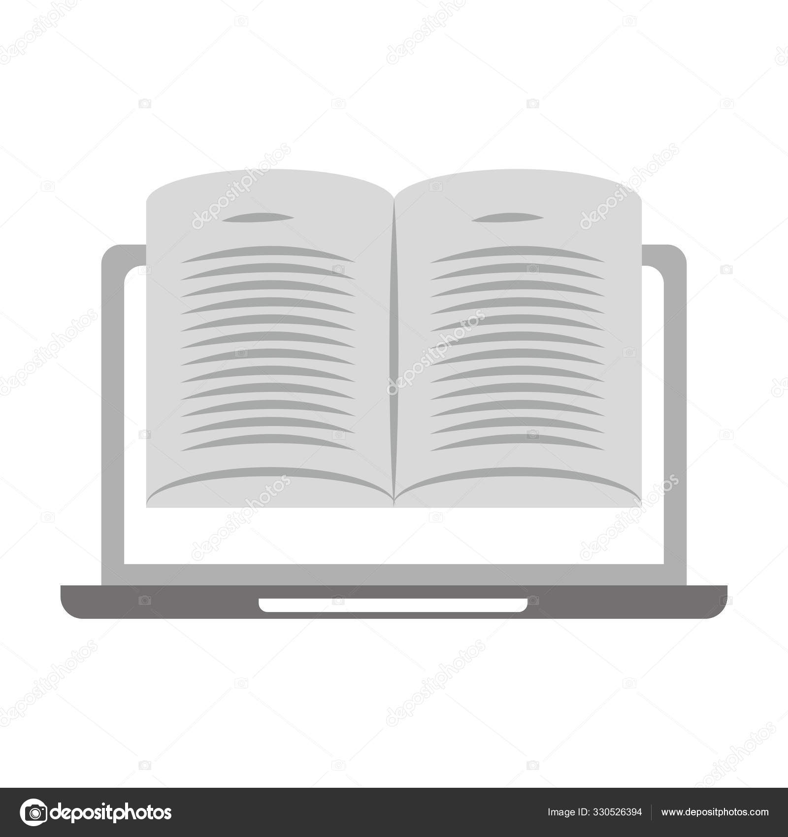 Computer and book design Stock Vector by ©jemastock 330526394