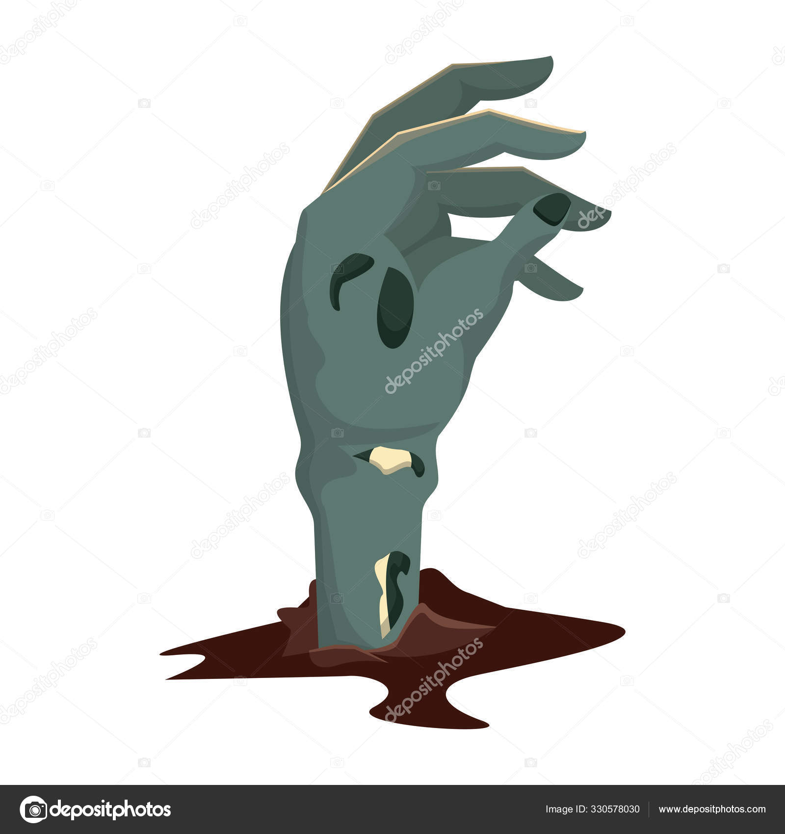 Zombie hand coming out of the ground Stock Vector by ©jemastock 330578030