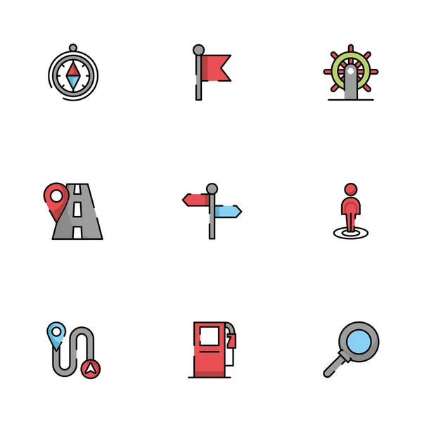 Bundle of maps and navigation icons Stock Vector by ©jemastock 330854664