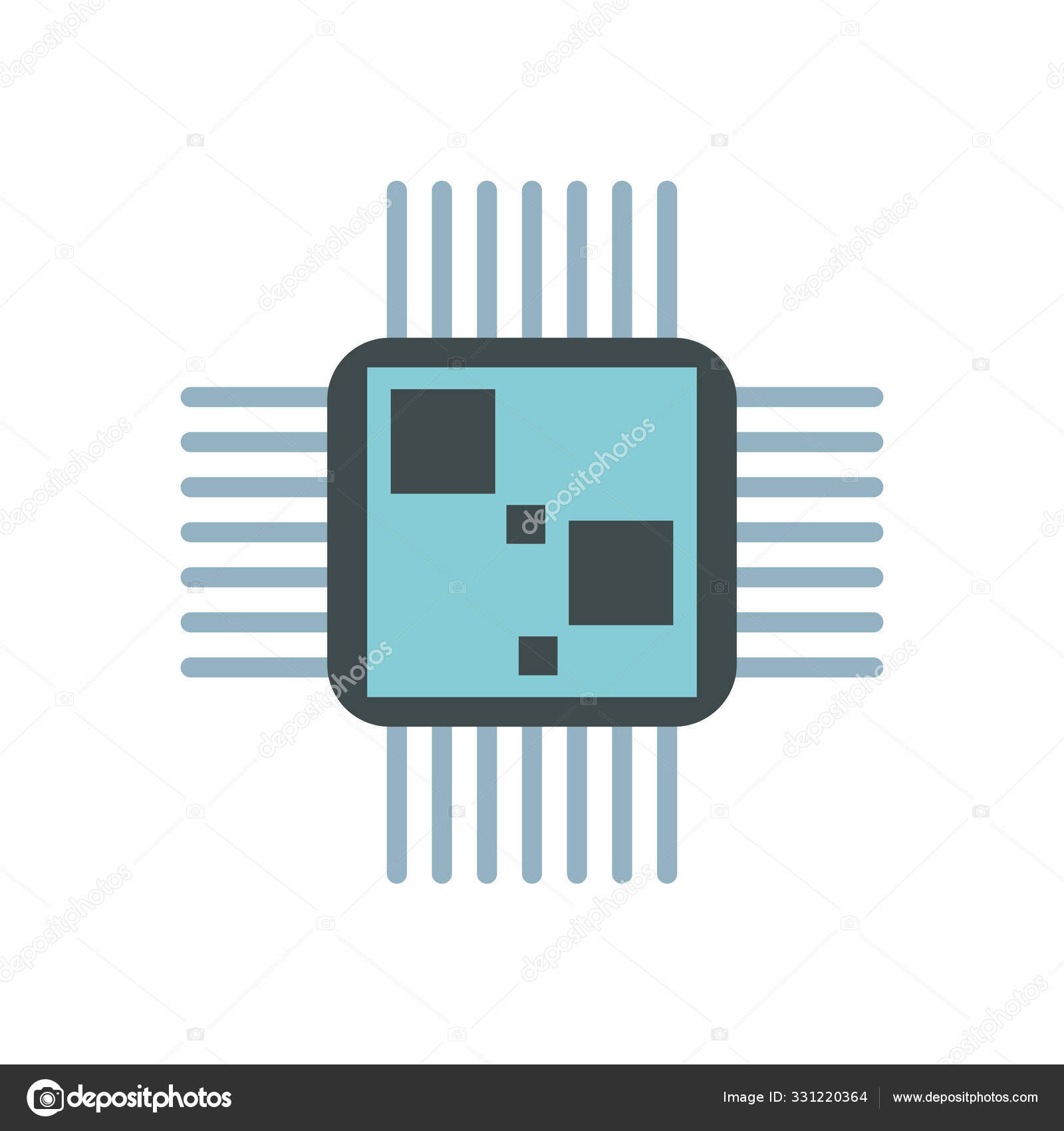 Processor computer device isolated icon — Stock Vector © jemastock ...