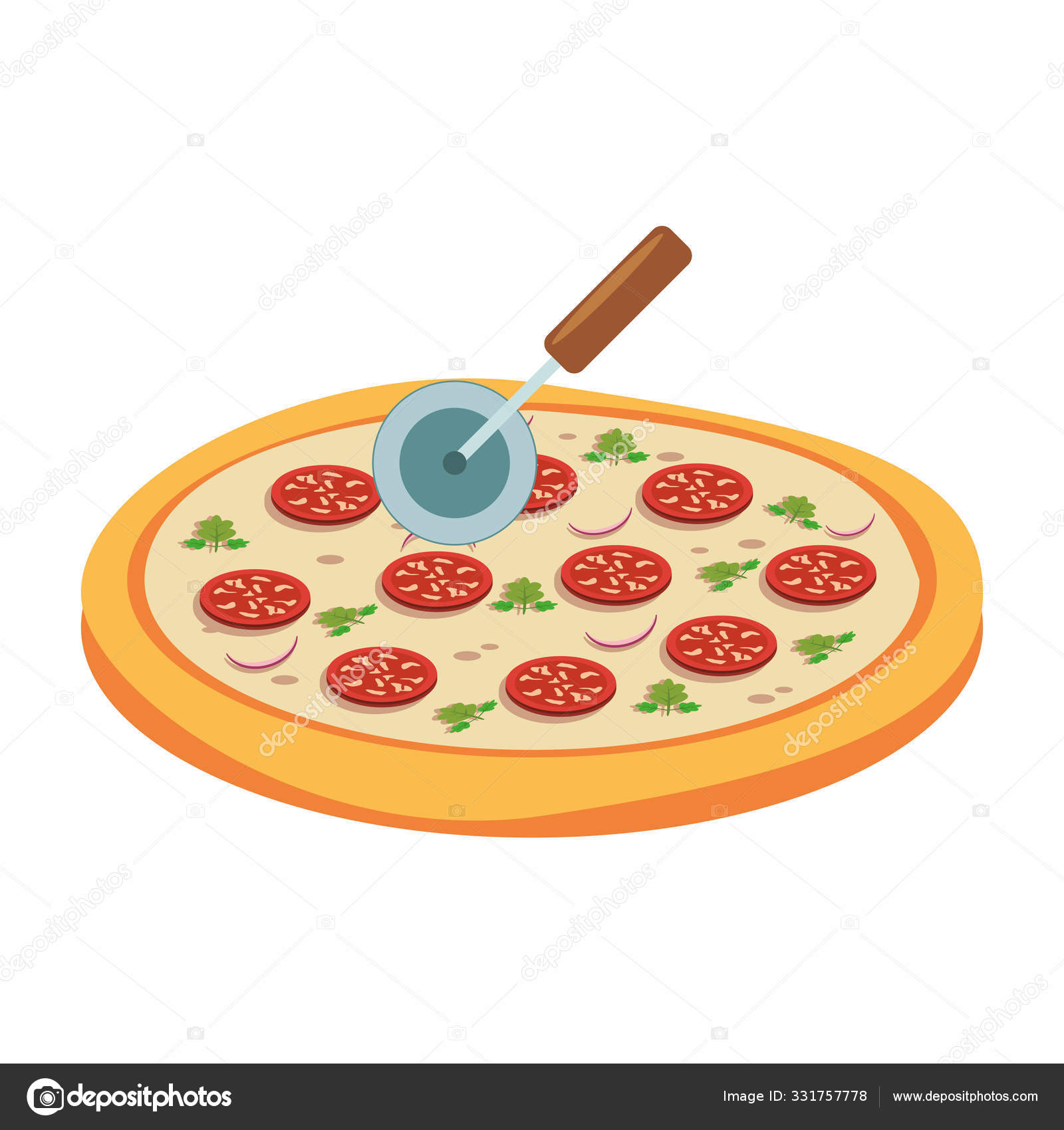 Diseño de pizza italiana Vector de stock #331757778 de ©jemastock