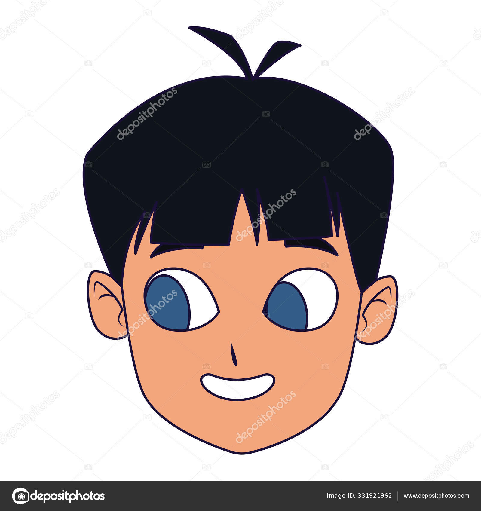 Overly Excited Cartoon Face