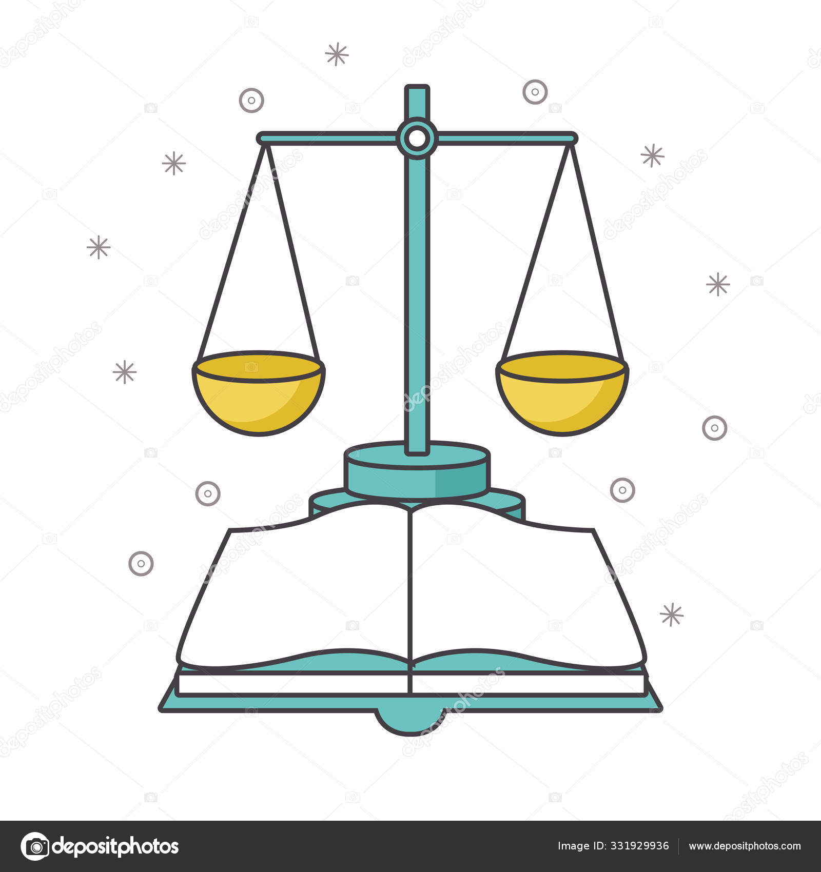 Scale and book icon, colorful design Stock Vector by ©jemastock 331929936