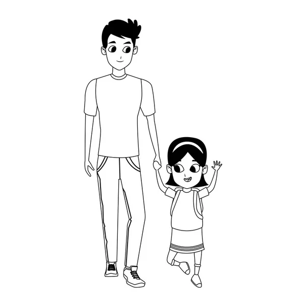 Single Parent Family Clipart Black And White
